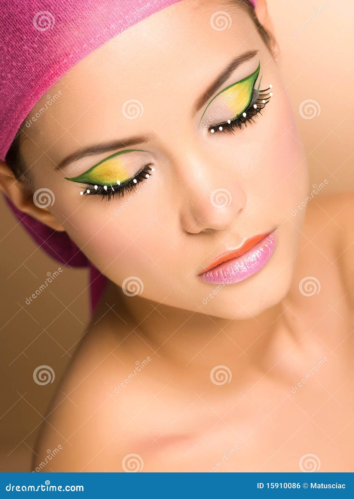 Beautiful Young Woman Wearing Make-up Stock Photo - Image of fashion ...