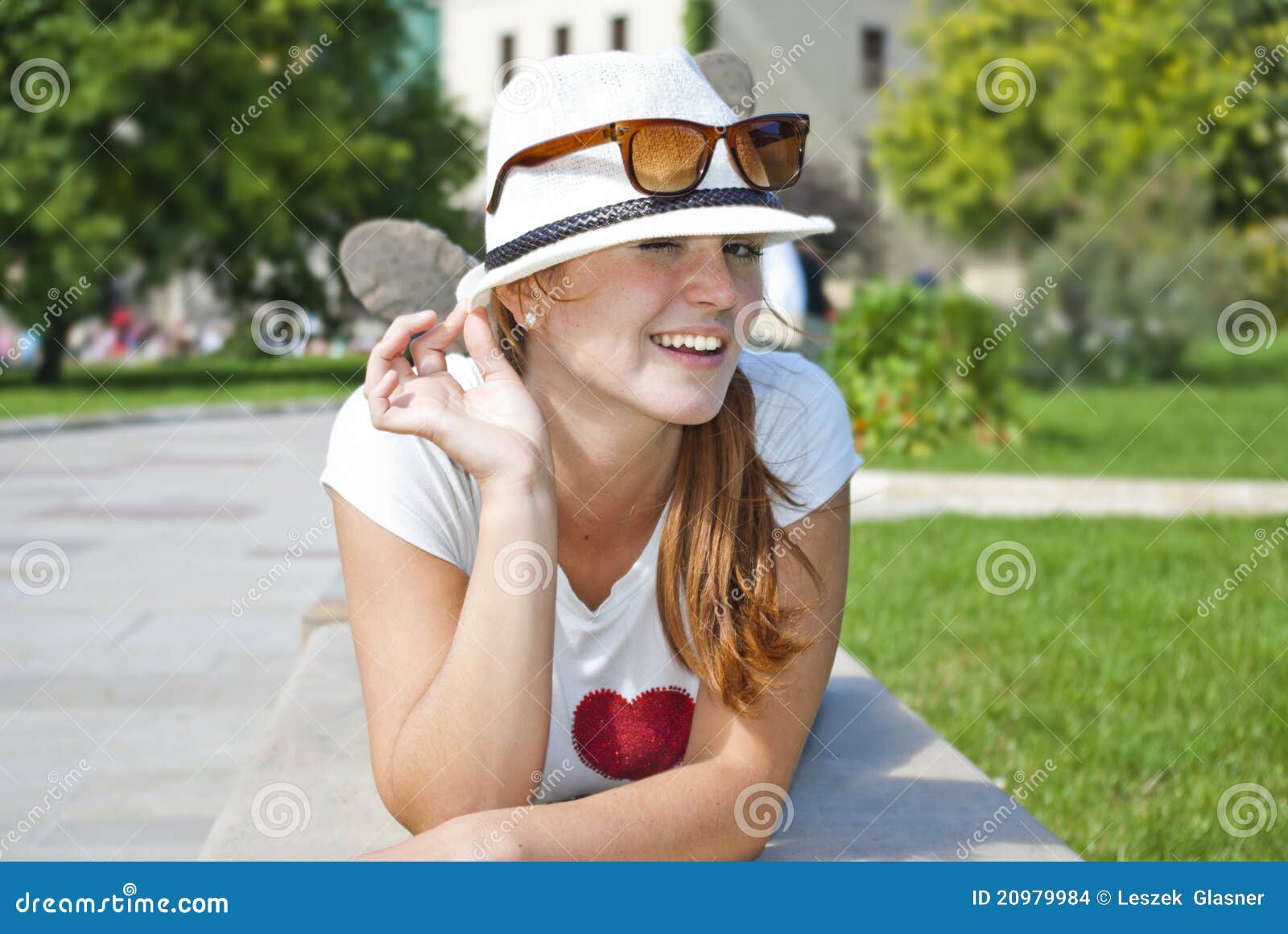 Beautiful Young Woman Winking and Smiling Stock Photo - Image of female ...