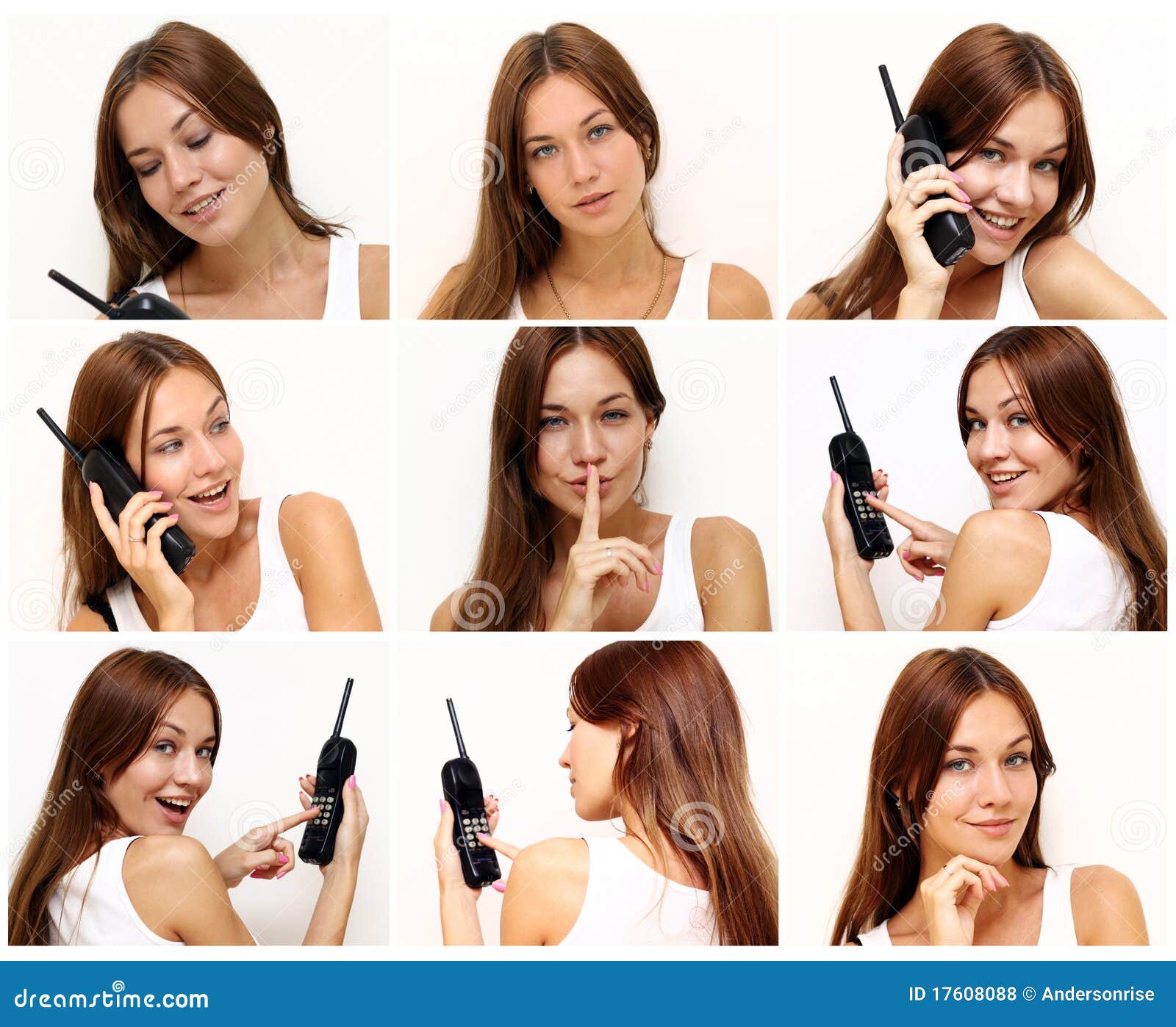 Beautiful Young Women with Phone Stock Photo - Image of beautiful ...
