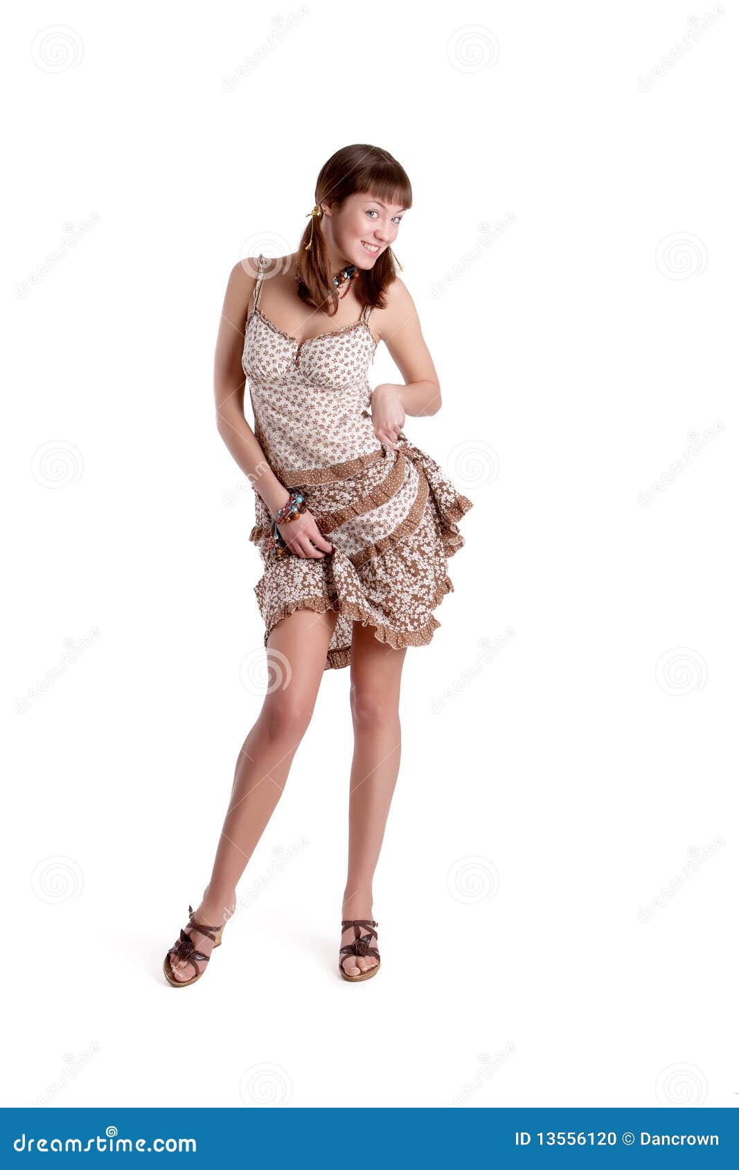 Beautiful Young Women Pose in Studio Stock Photo - Image of look, dress ...