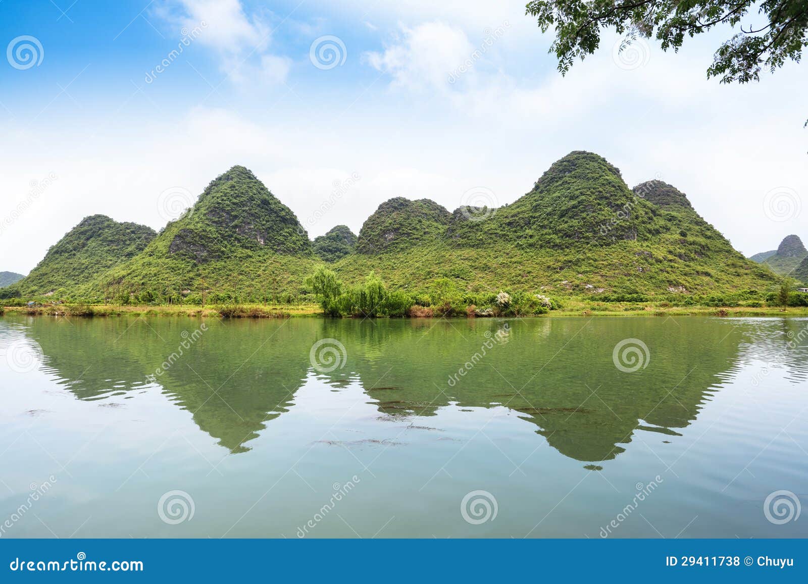 Beautiful Yulong River Landscape Stock Photo - Image of green, scene ...