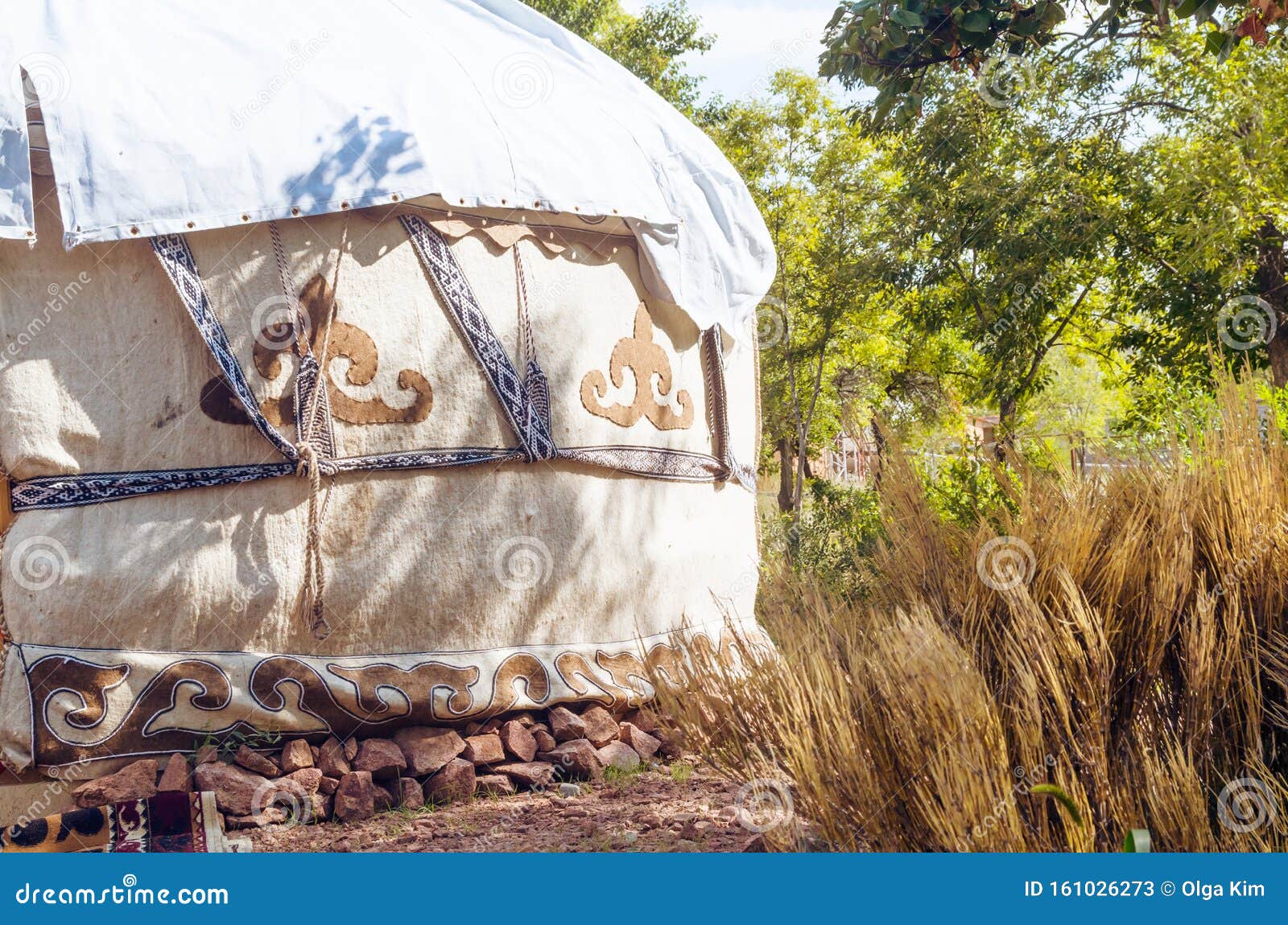 A yurt in Kyrgyzstan stock image. Image of nature, colorful - 161026273