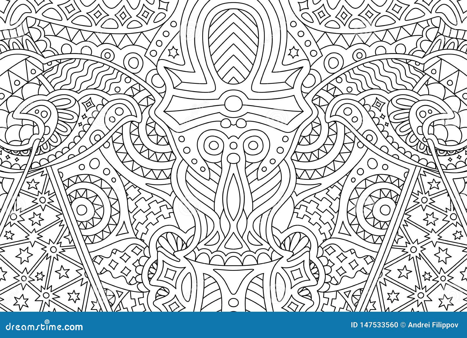 Beautiful Zen Art with Abstract Linear Pattern Stock Vector ...