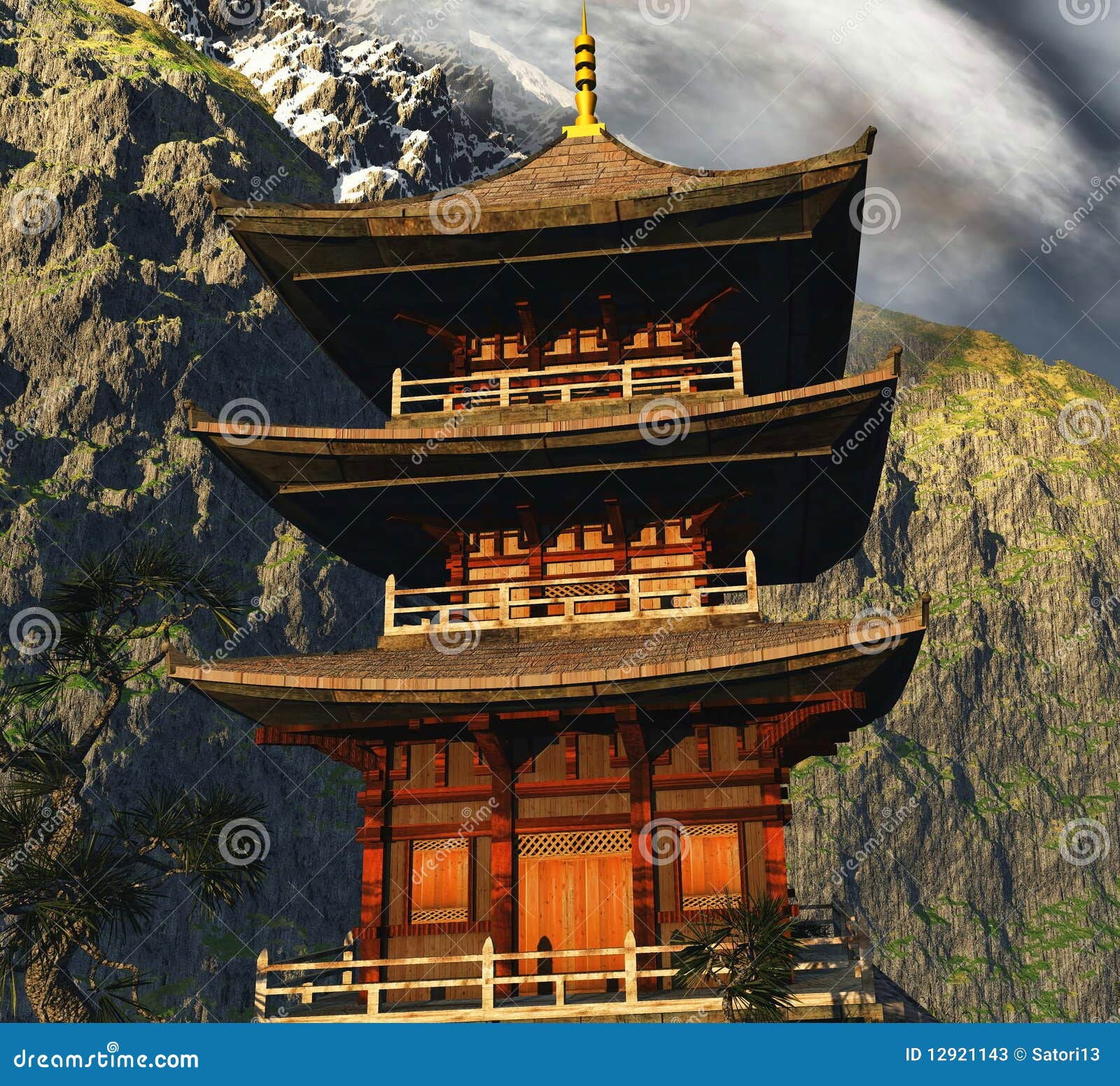 Beautiful Zen temple stock image. Image of garden, cult - 12921143
