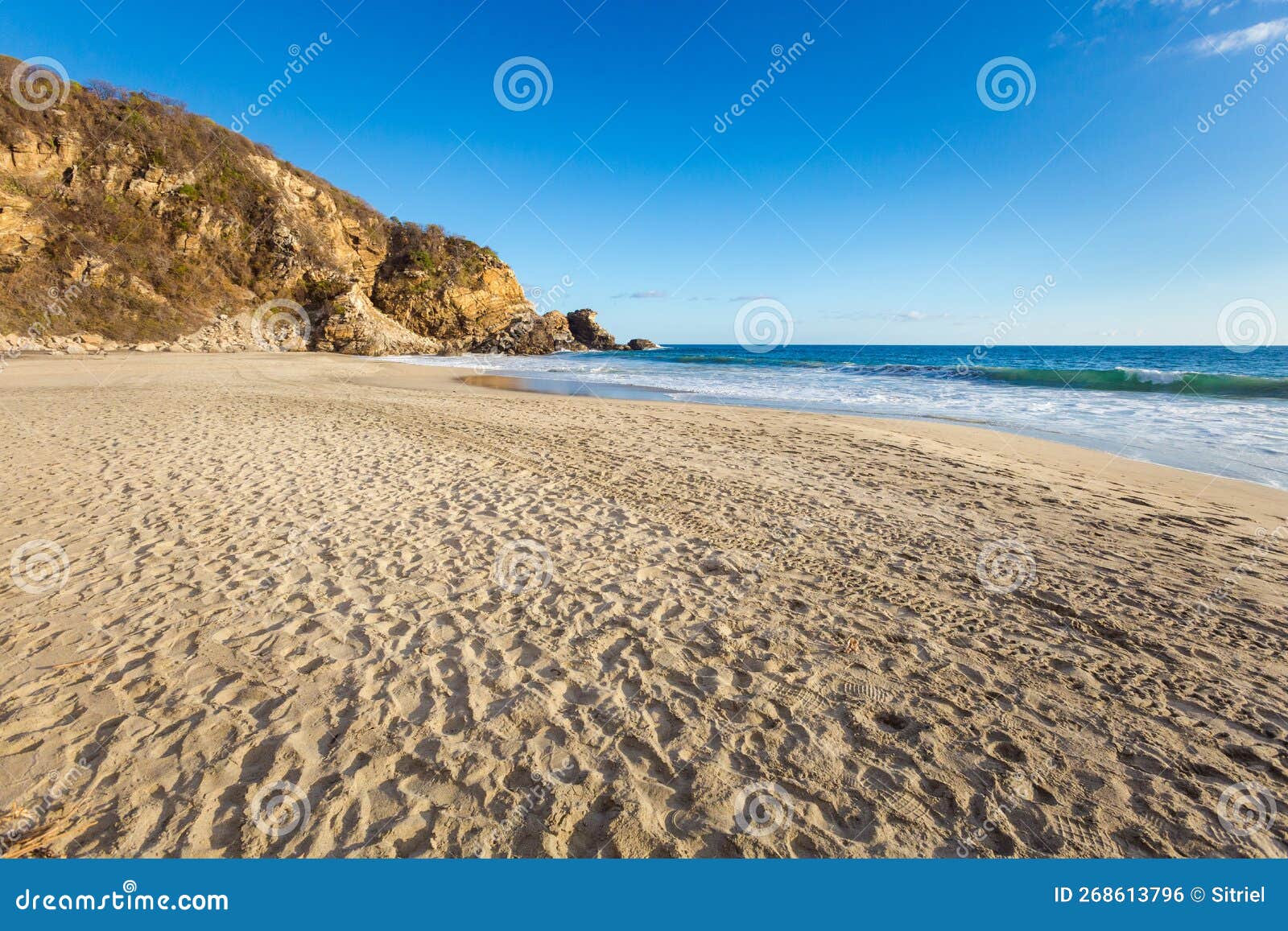 Beautiful Zipolite Beach In Mexico Royalty-Free Stock Photography ...
