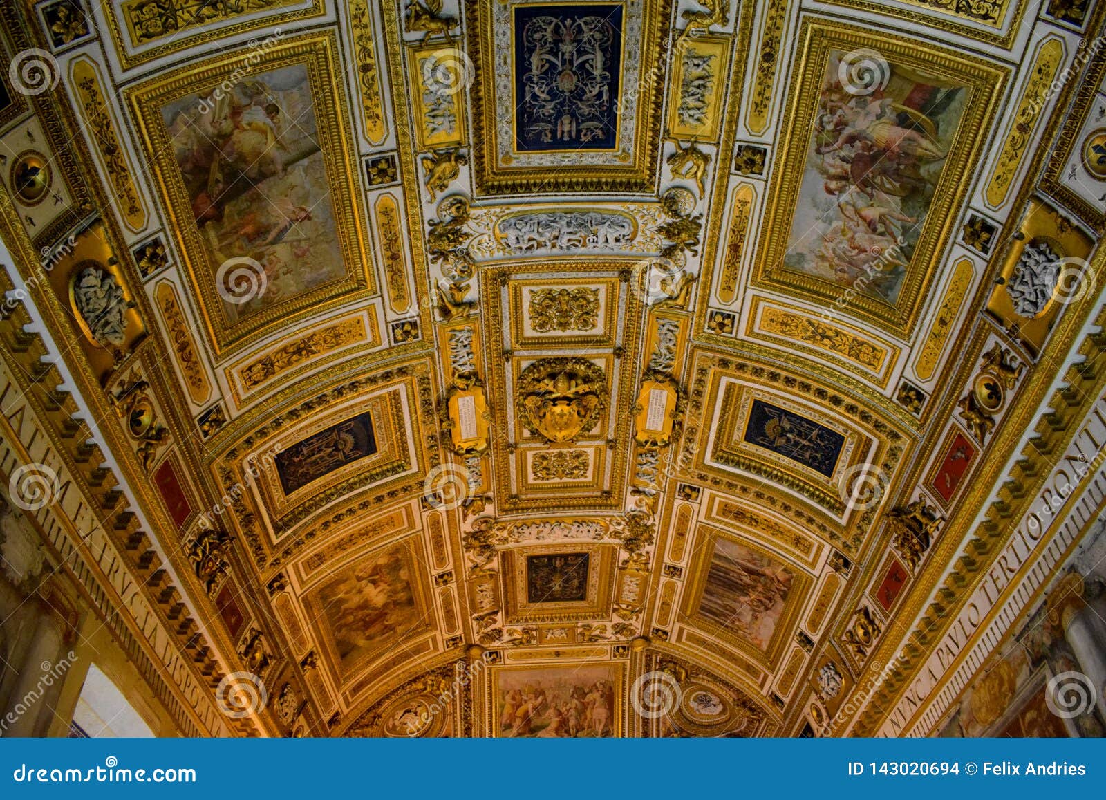 A Ceiling from the Sant`Angelo Castle Italy Editorial Stock Image ...