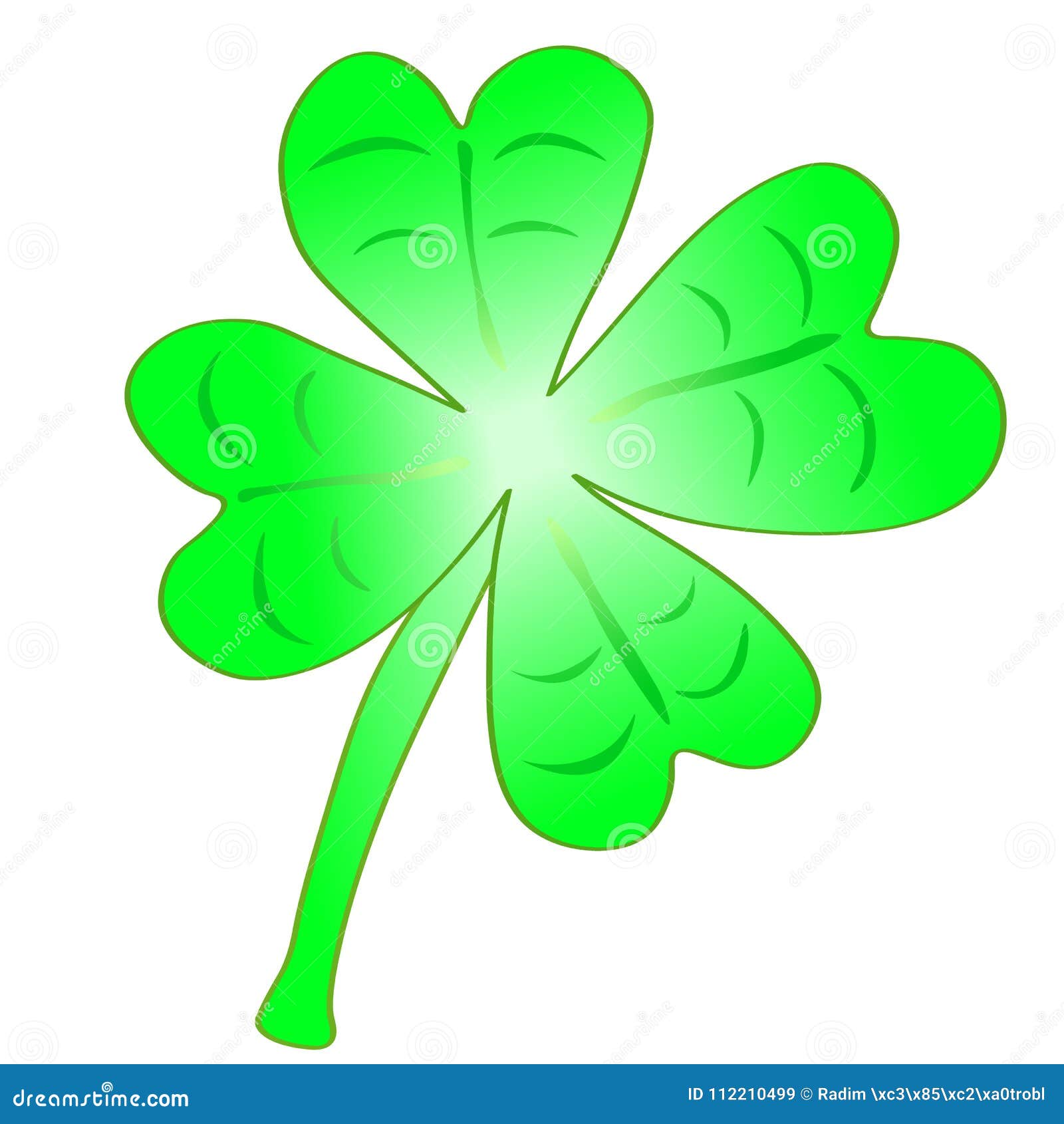Beautifull Green Cloverleaf Stock Vector - Illustration of happiness ...