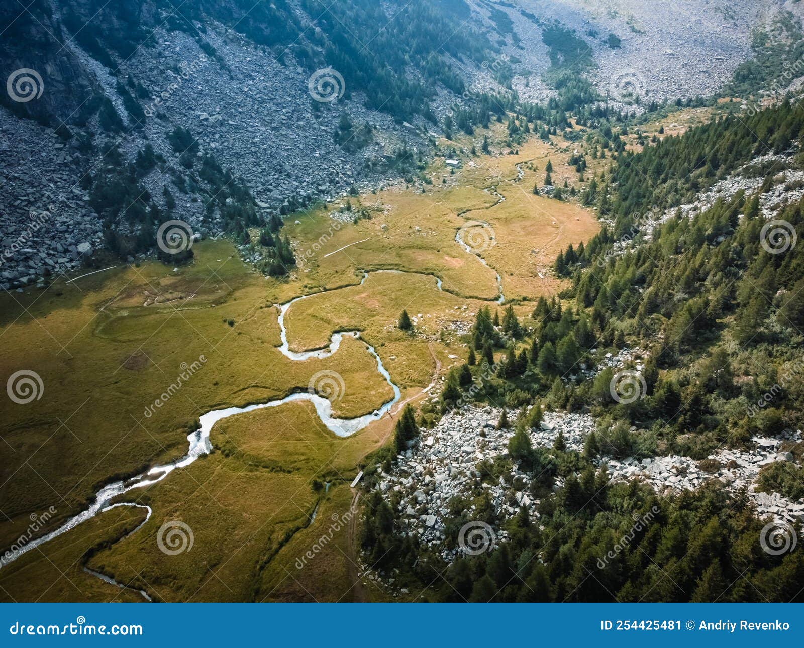 A Beautifull View on the Aviolo Lake. Stock Image - Image of alps, rock ...