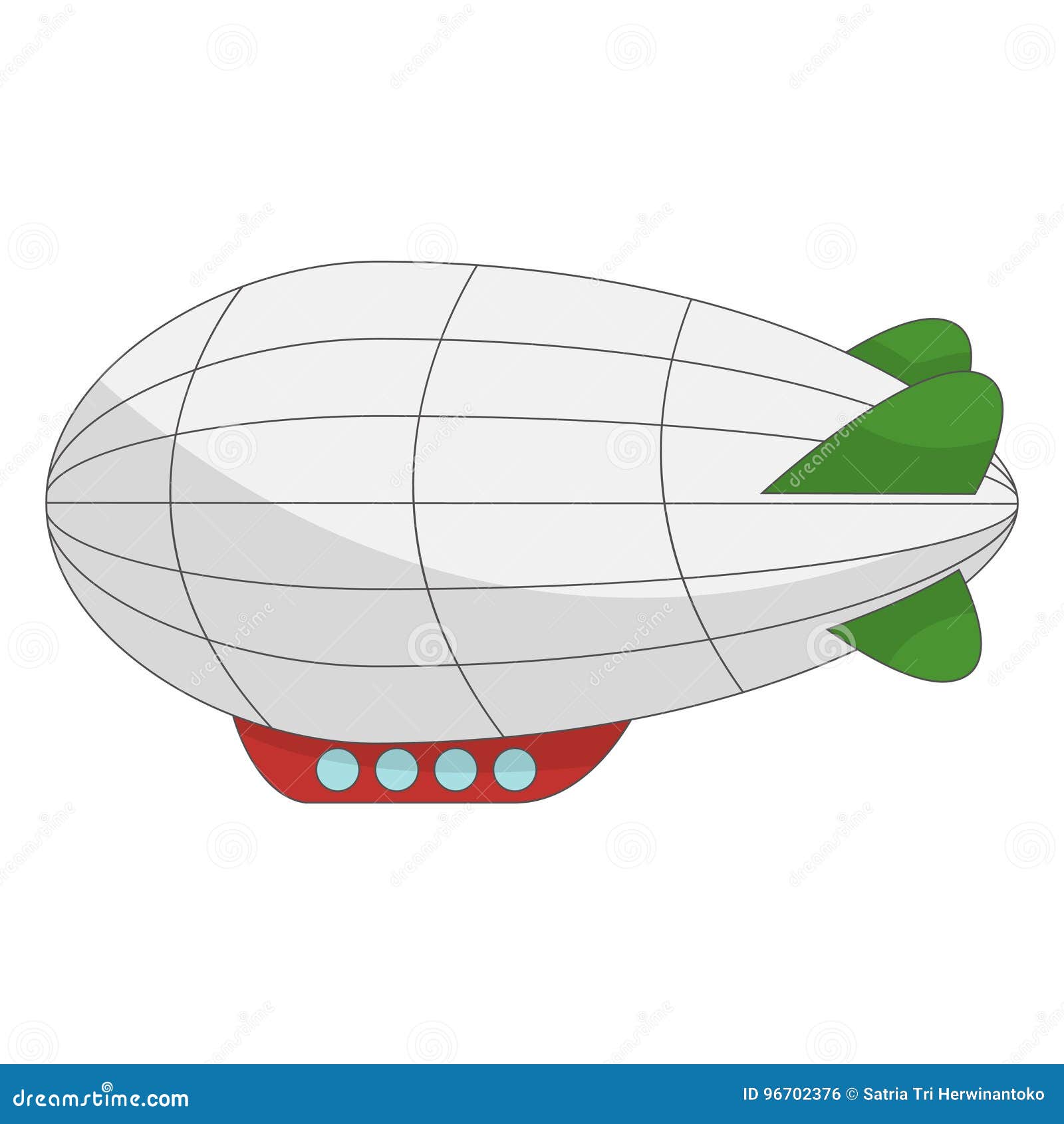 Beautifull Zeppelin Cartoon Stock Vector - Illustration of gondola ...