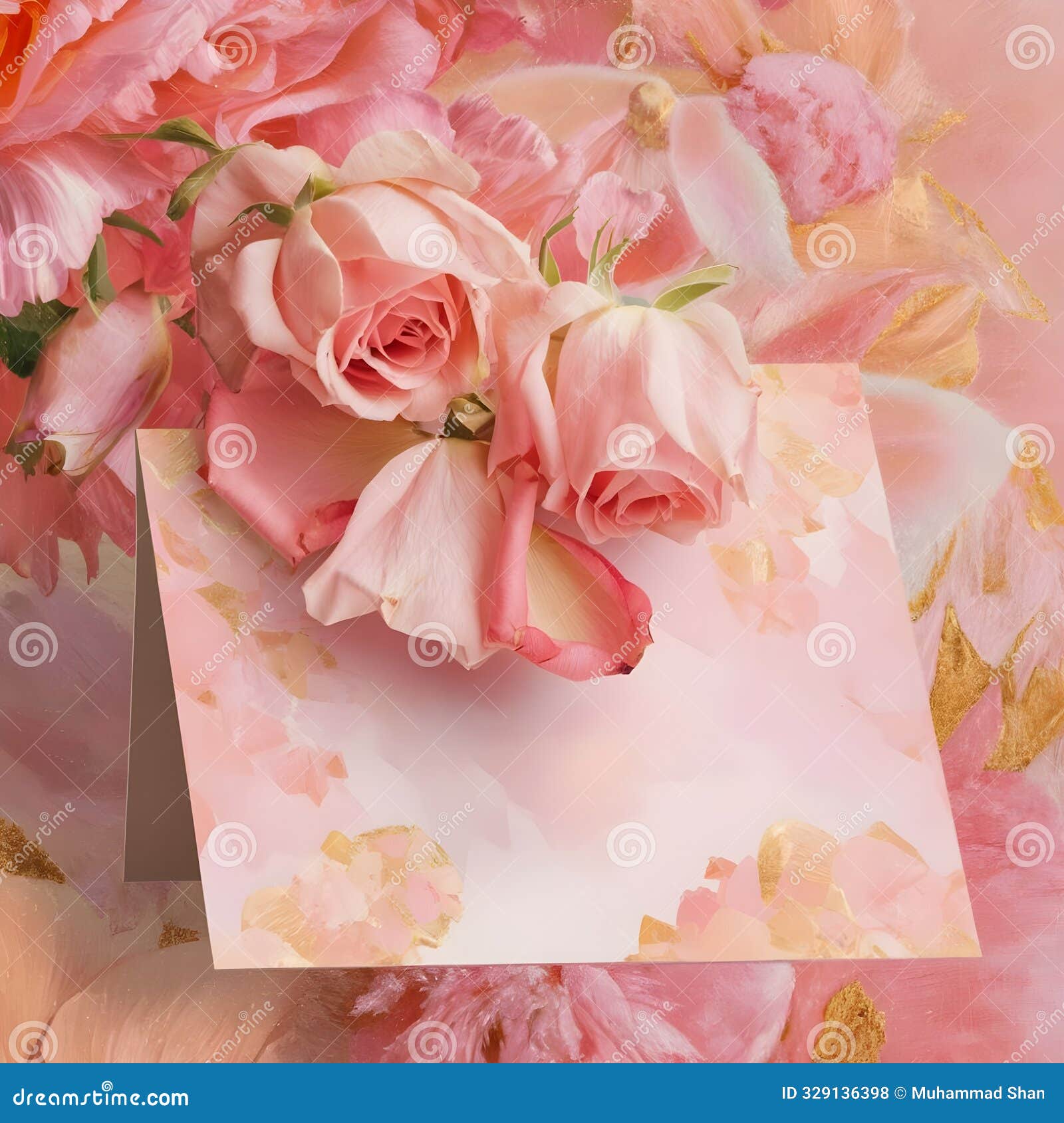 A Beautifully Abstract Painting of Soft Pink Stock Illustration ...