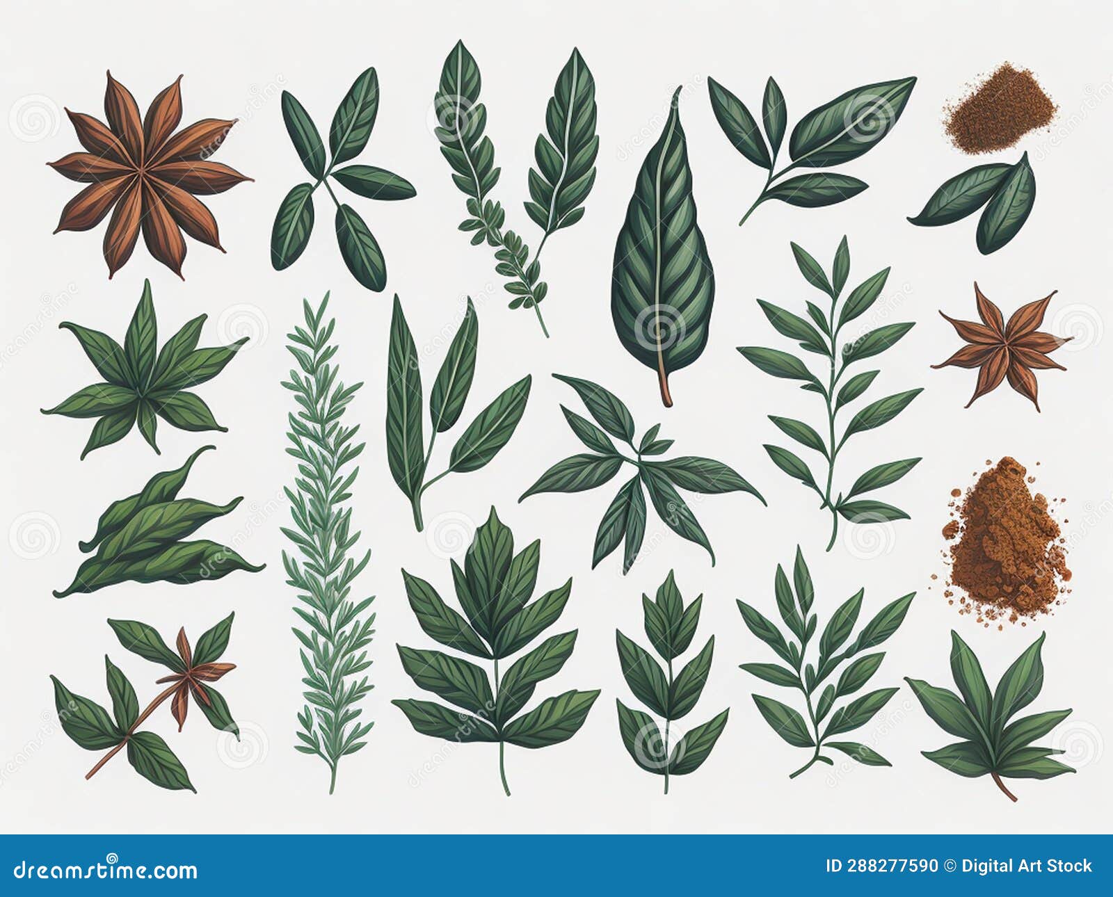 Beautifully Arranged Different Leaf Patterns Visual Tapestry that ...