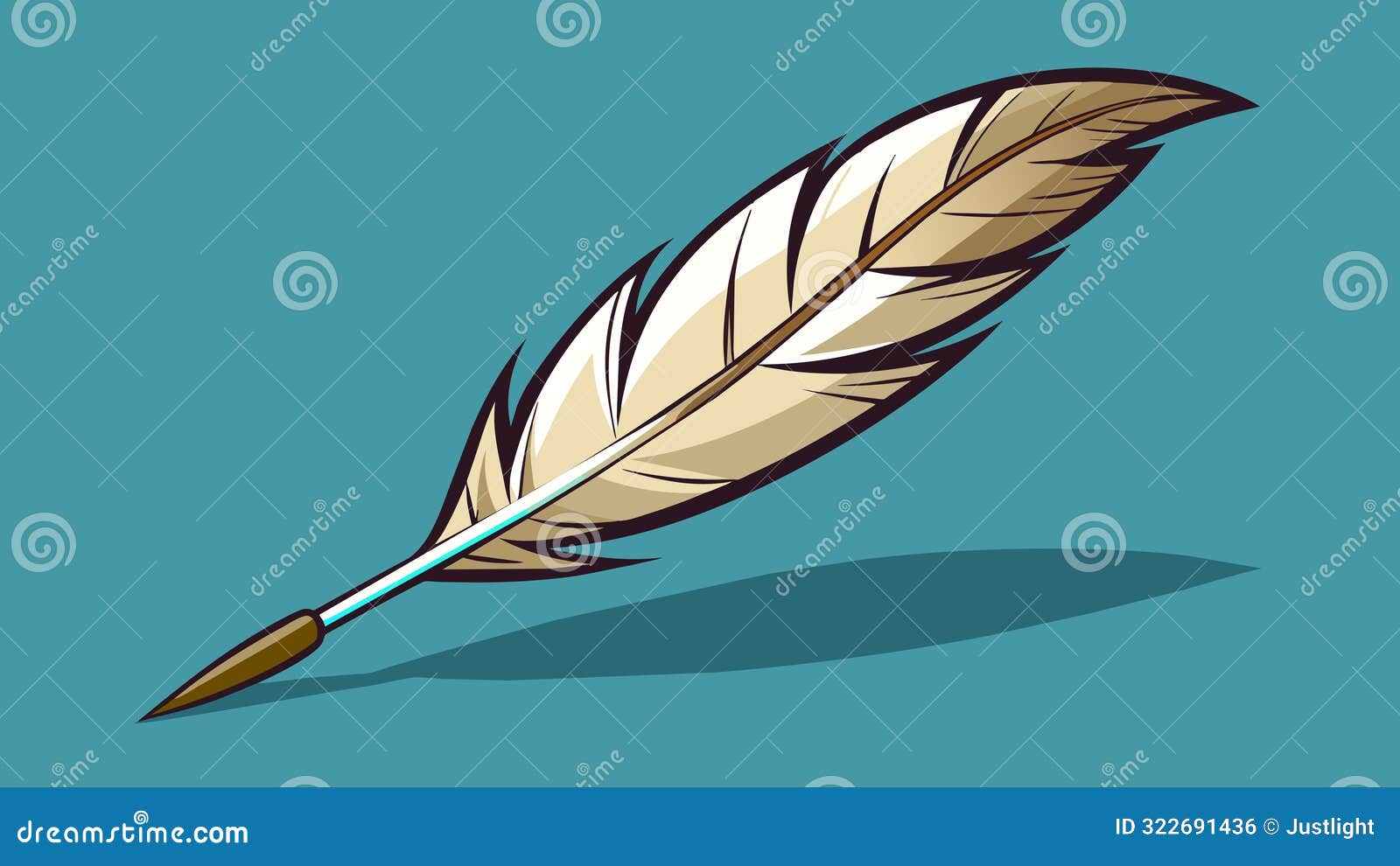 A Beautifully Crafted Quill Made from a Feather of an Eagle Used To ...