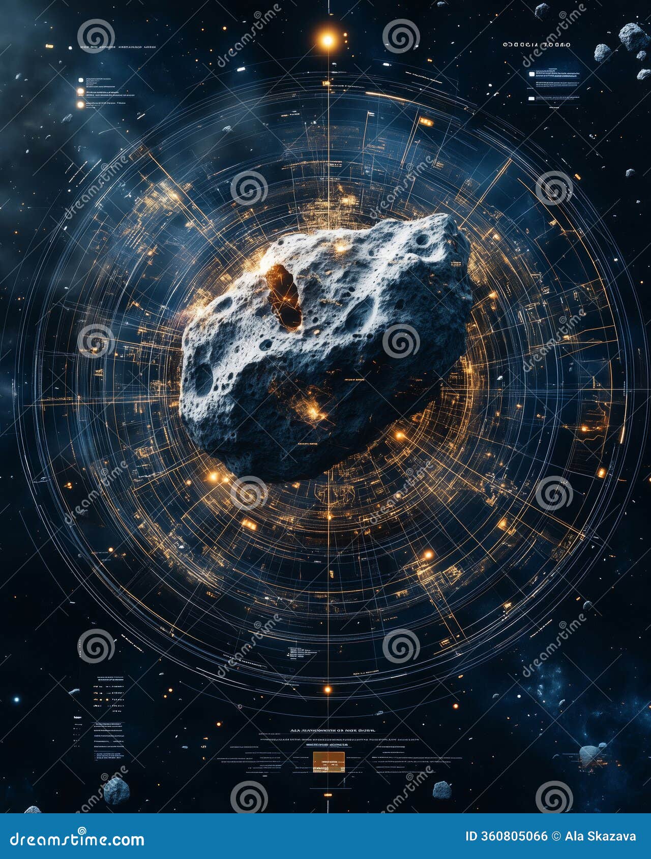 Ground-based Asteroid Detection Network Visualized in Stunning Cosmic Detail Stock Photo - Image ...