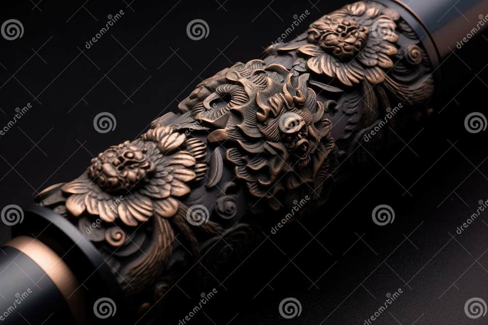 Beautifully Crafted Samurai Sword Handle with Unique Design Stock ...