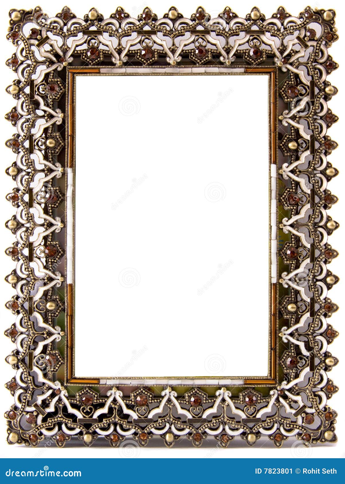 Beautifully Decorated Blank Frame Stock Image - Image of precious ...