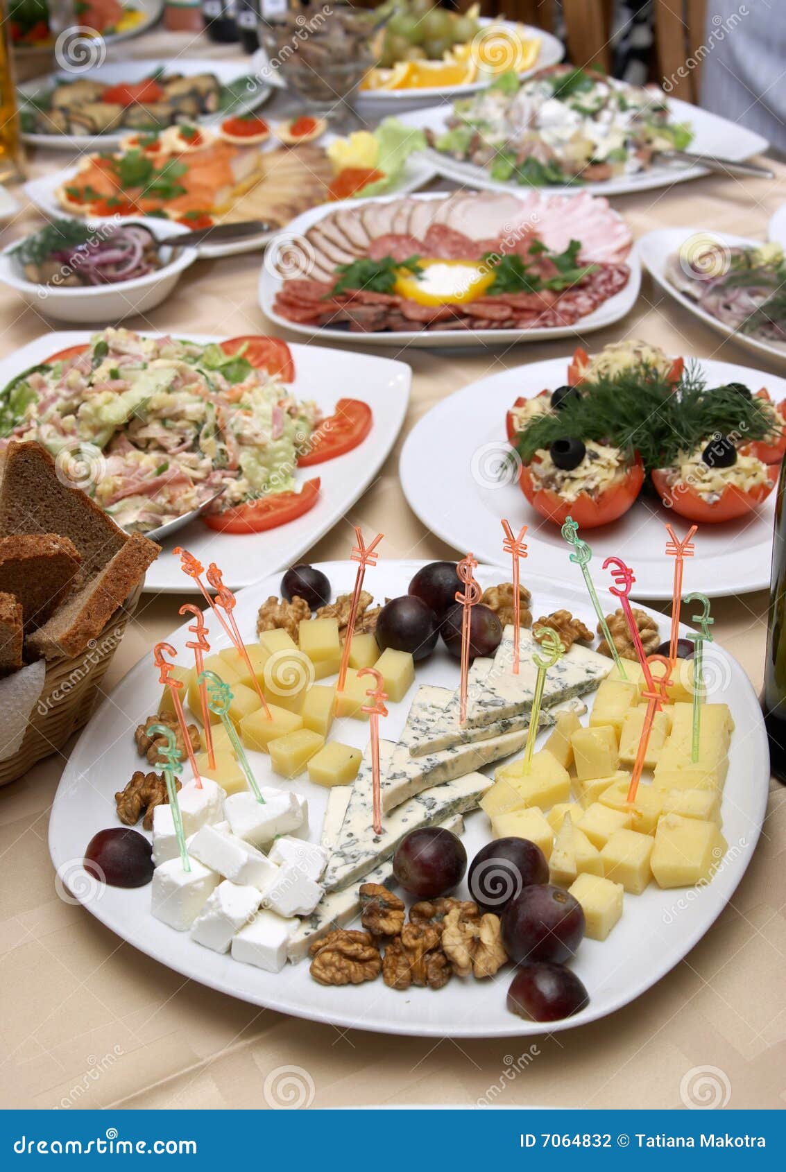 Beautifully Decorated Meal On Plates At Restaurant Picture. Image: 7064832