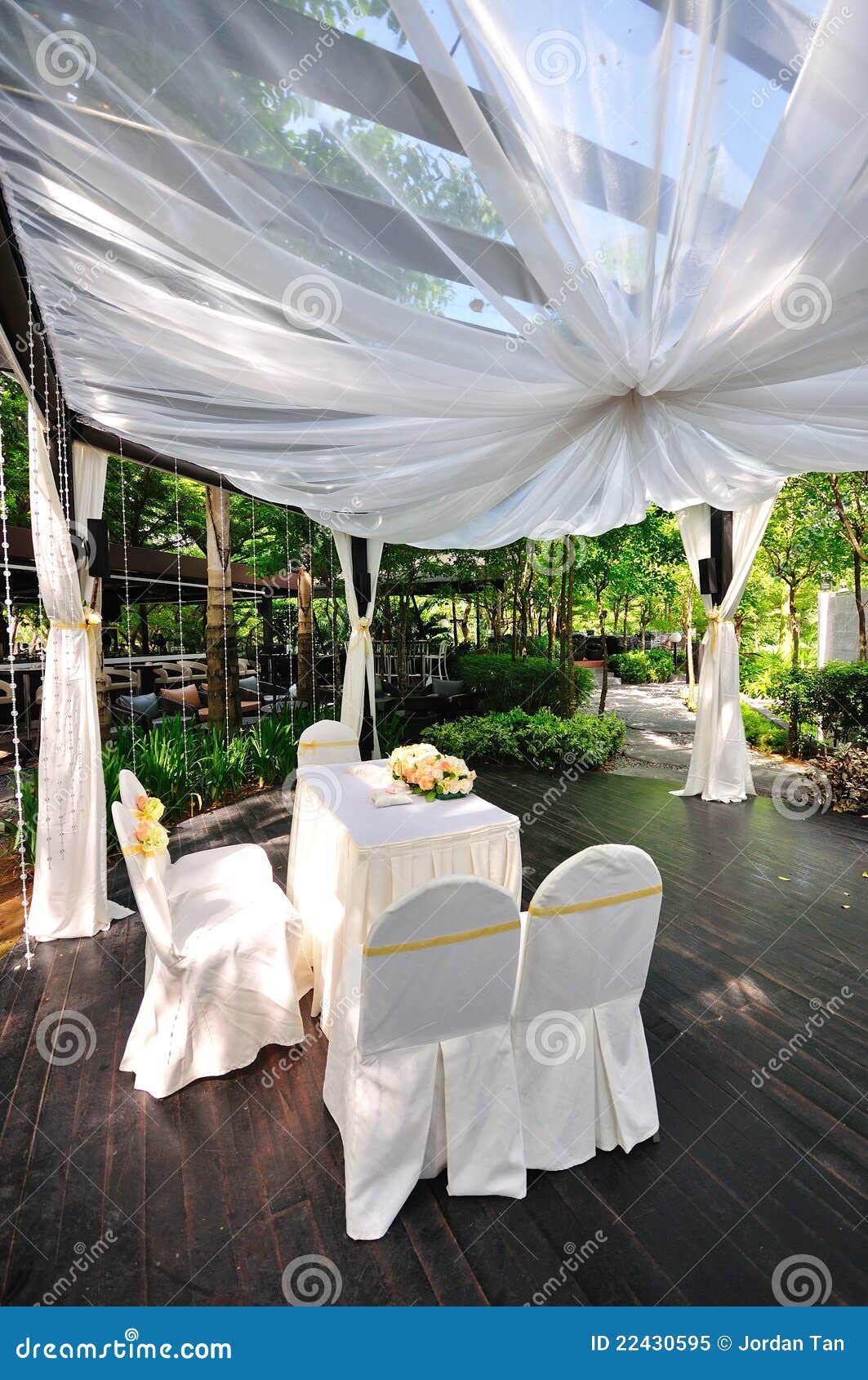 Beautifully Decorated Pavilion for Wedding Stock Image - Image of ...