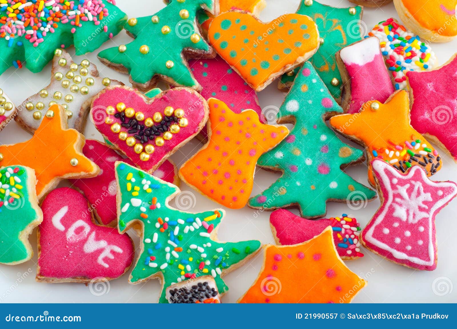 Beautifully Decorated Pile of Cookies Stock Image - Image of cookies ...