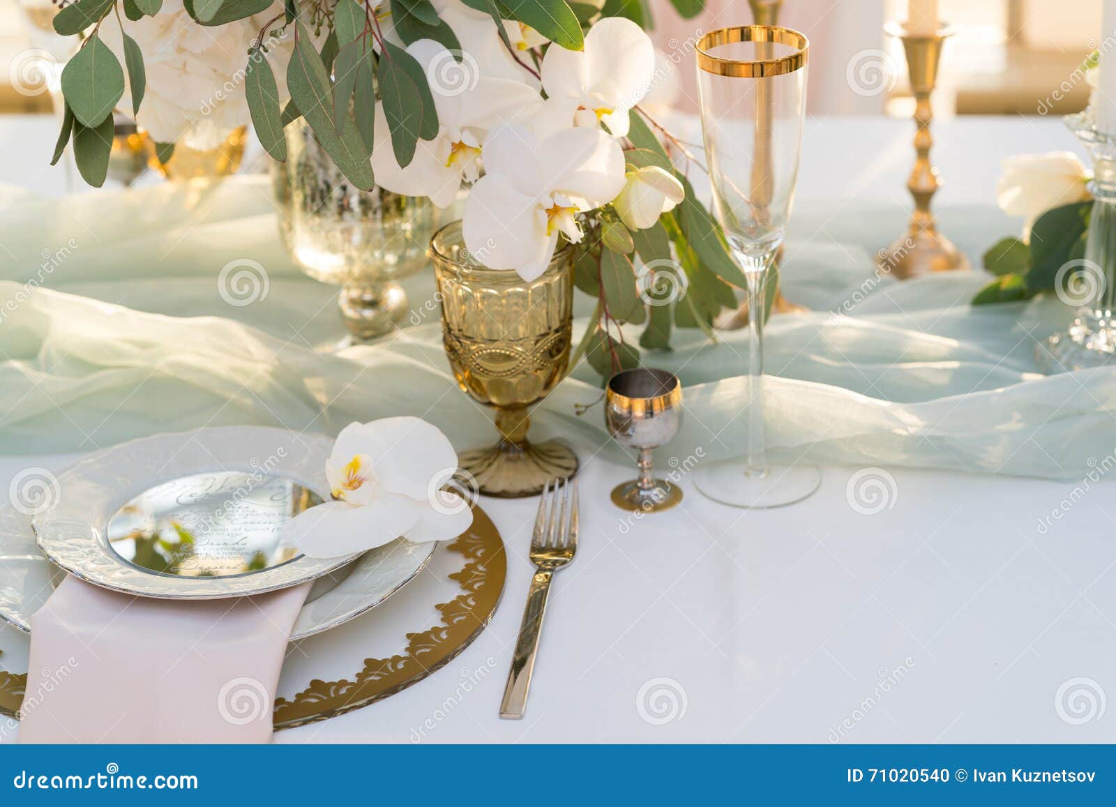 Beautifully Decorated Table with Flowers Stock Photo - Image of formal ...