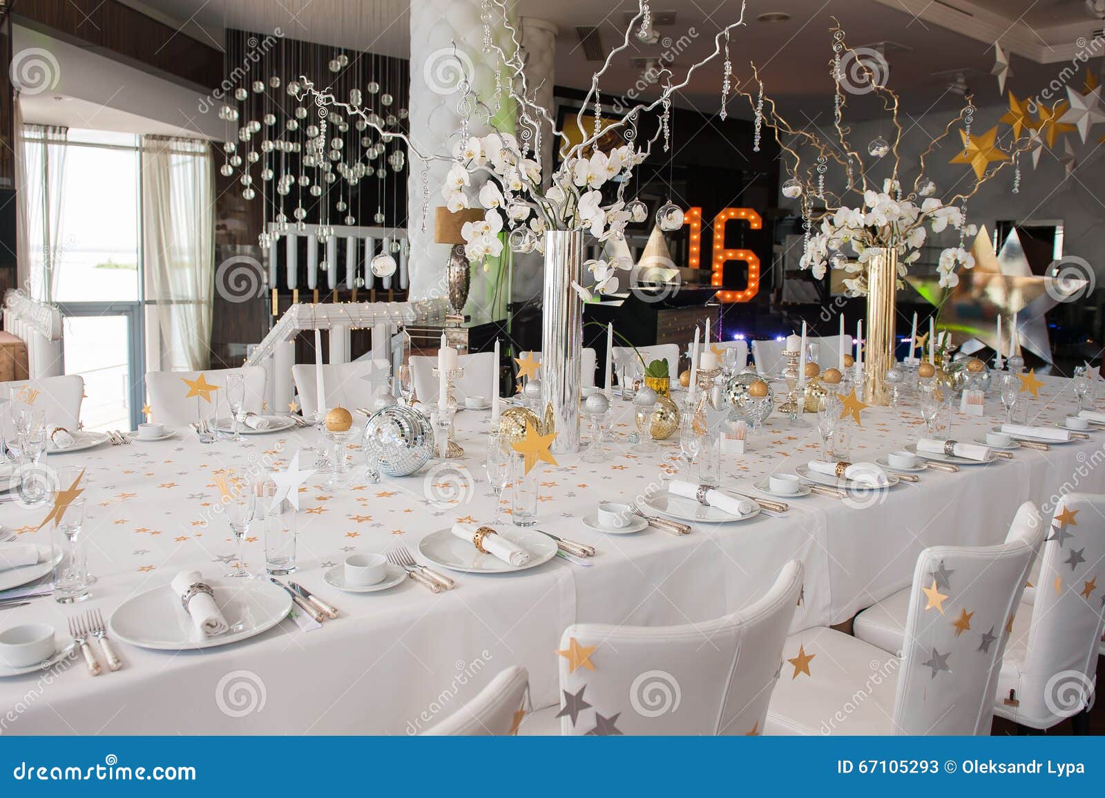 Beautifully Decorated Table with Glass and Plate Stock Image - Image of ...