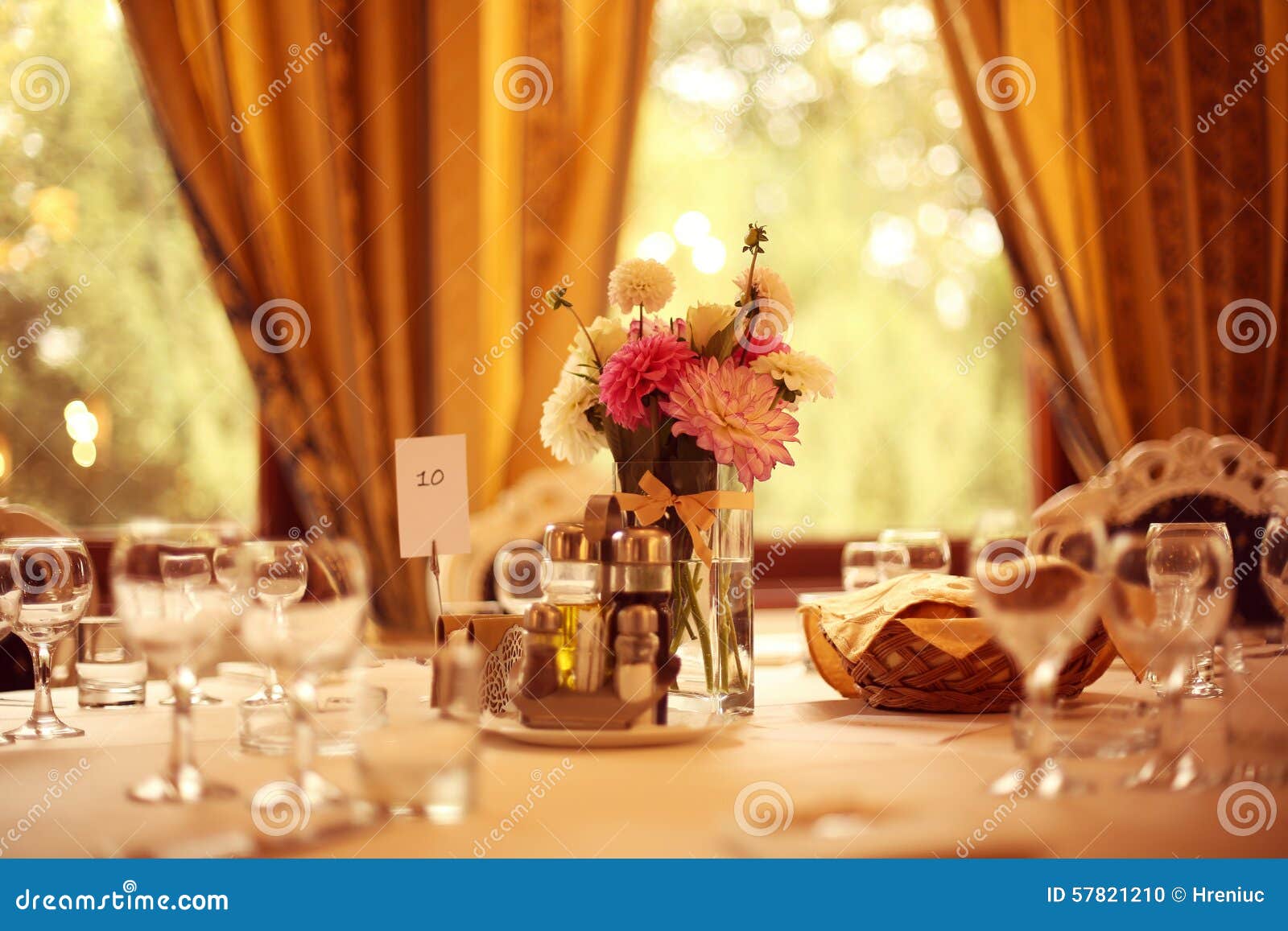 Beautifully Decorated Wedding Table Stock Photo - Image of fancy, fork ...