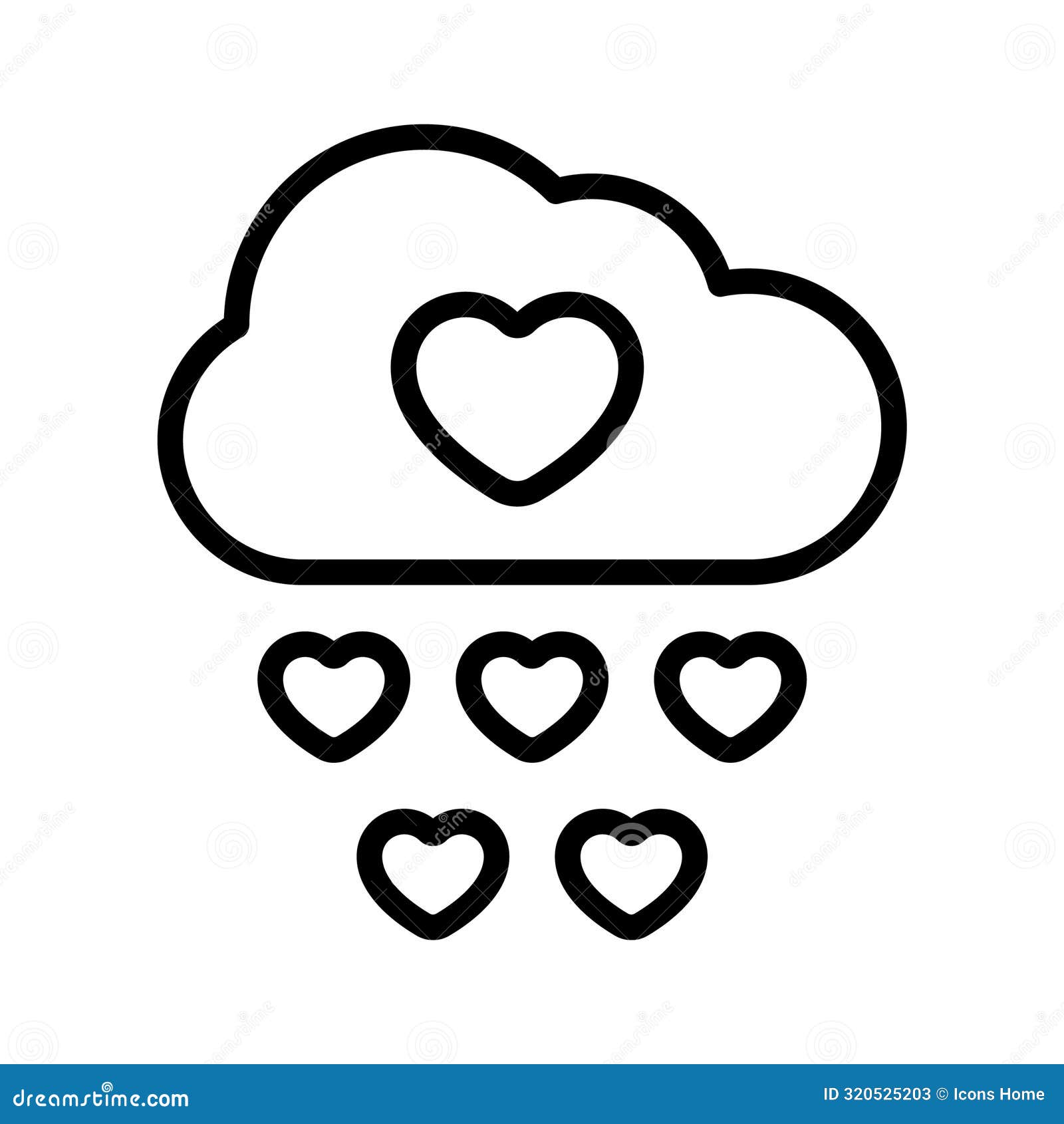 Beautifully Designed Icon of Romantic Weather, Heart Rain Vector Stock ...