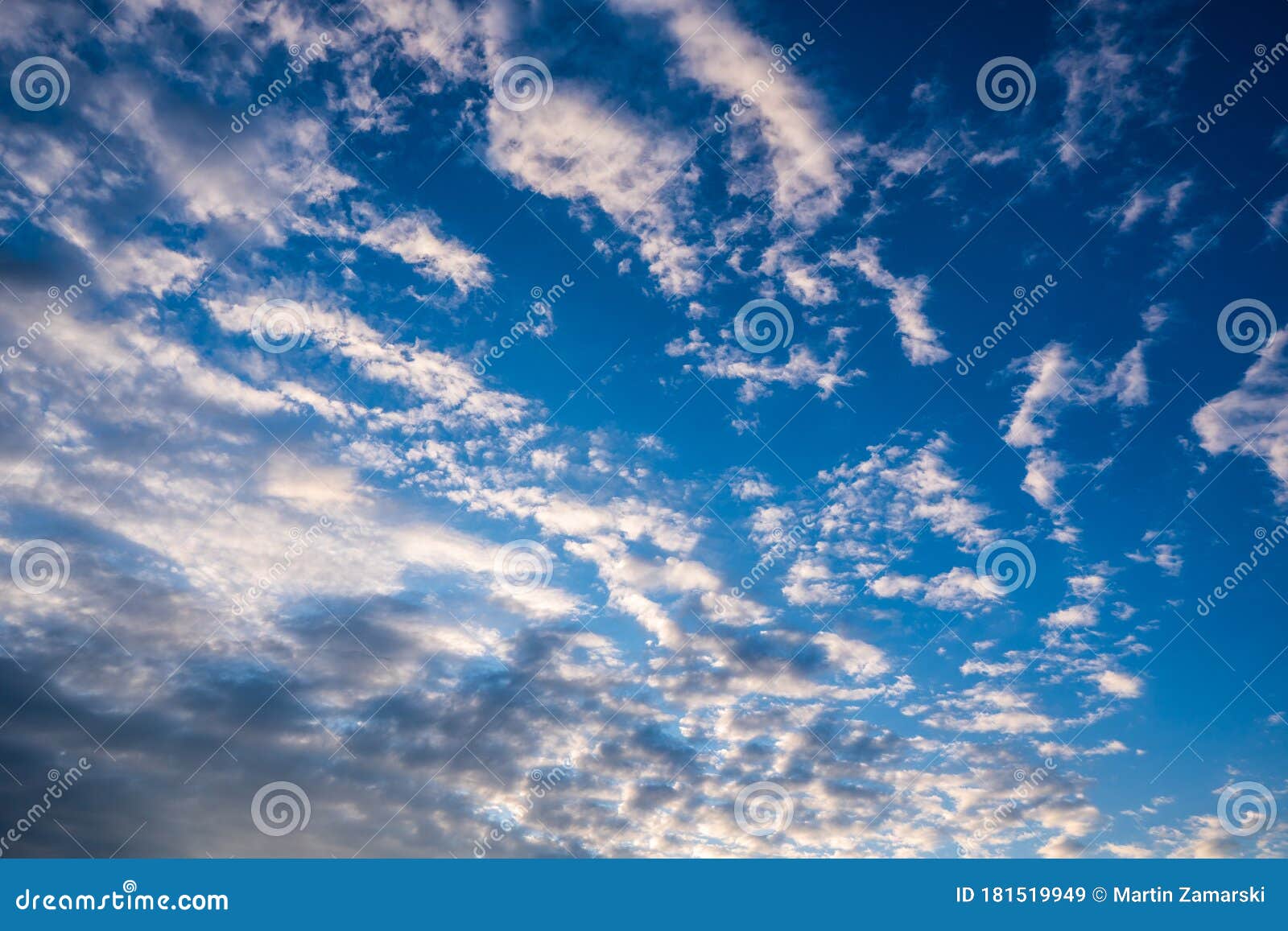 Beautifully Lit Clouds Illuminated at Sunrise in the Morning Stock ...