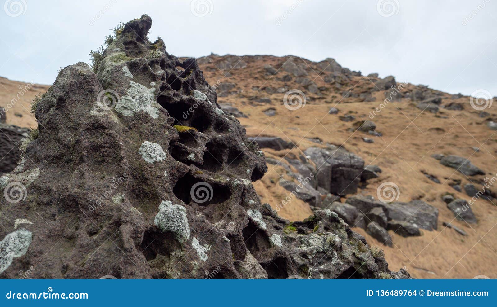 Beautifully Looking Corroded Rocks on Hill West Norway. Stock Photo ...