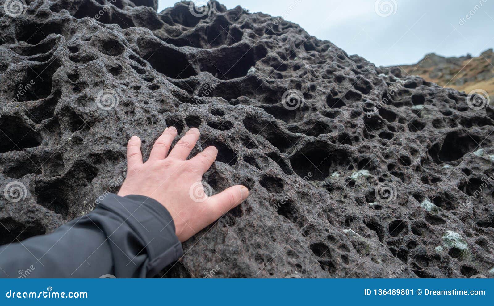 Beautifully Looking Corroded Rocks on Hill West Norway. Stock Image ...