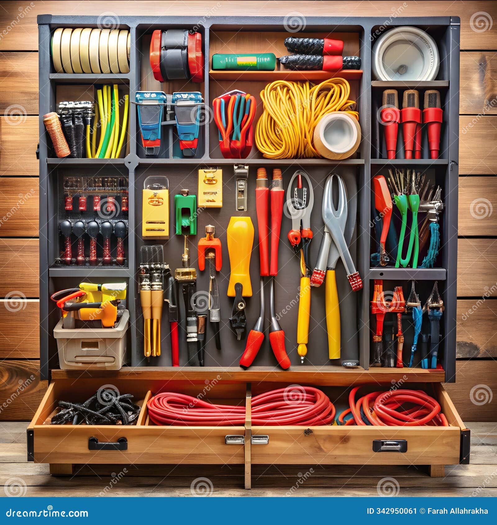 A Beautifully Organized Tool Chest Featuring Labeled Compartments for ...