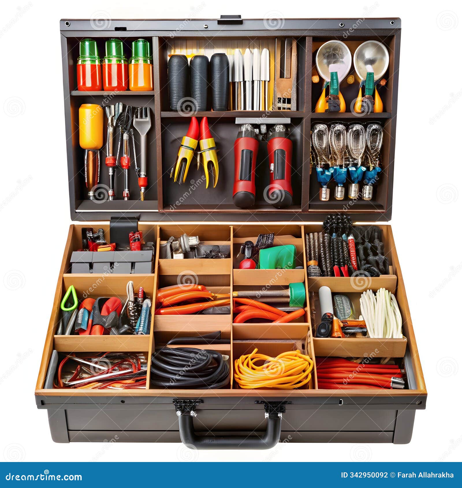 A Beautifully Organized Tool Chest Featuring Labeled Compartments for ...
