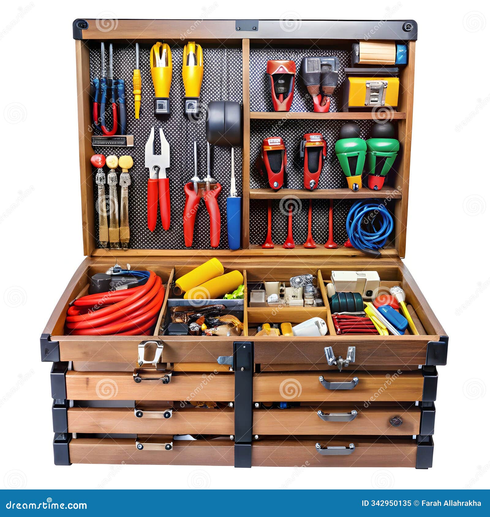 A Beautifully Organized Tool Chest Featuring Labeled Compartments for ...