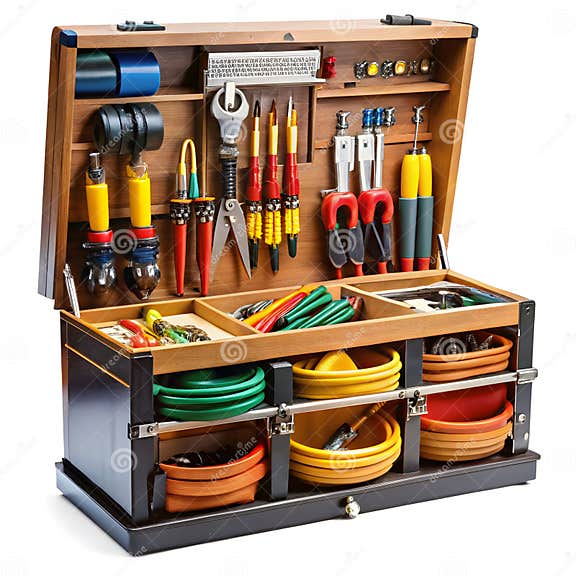 A Beautifully Organized Tool Chest Featuring Labeled Compartments for ...