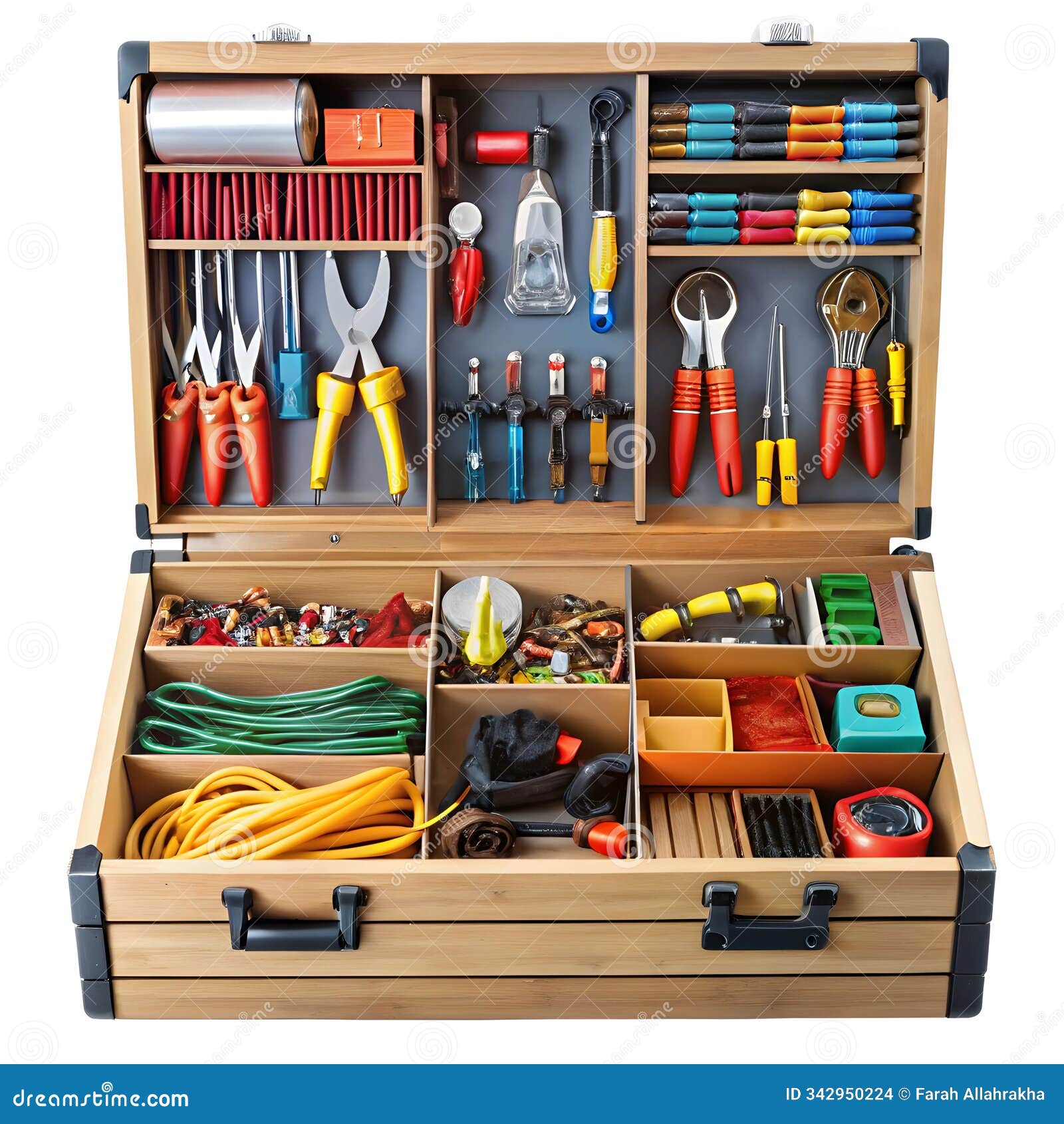 A Beautifully Organized Tool Chest Featuring Labeled Compartments for ...