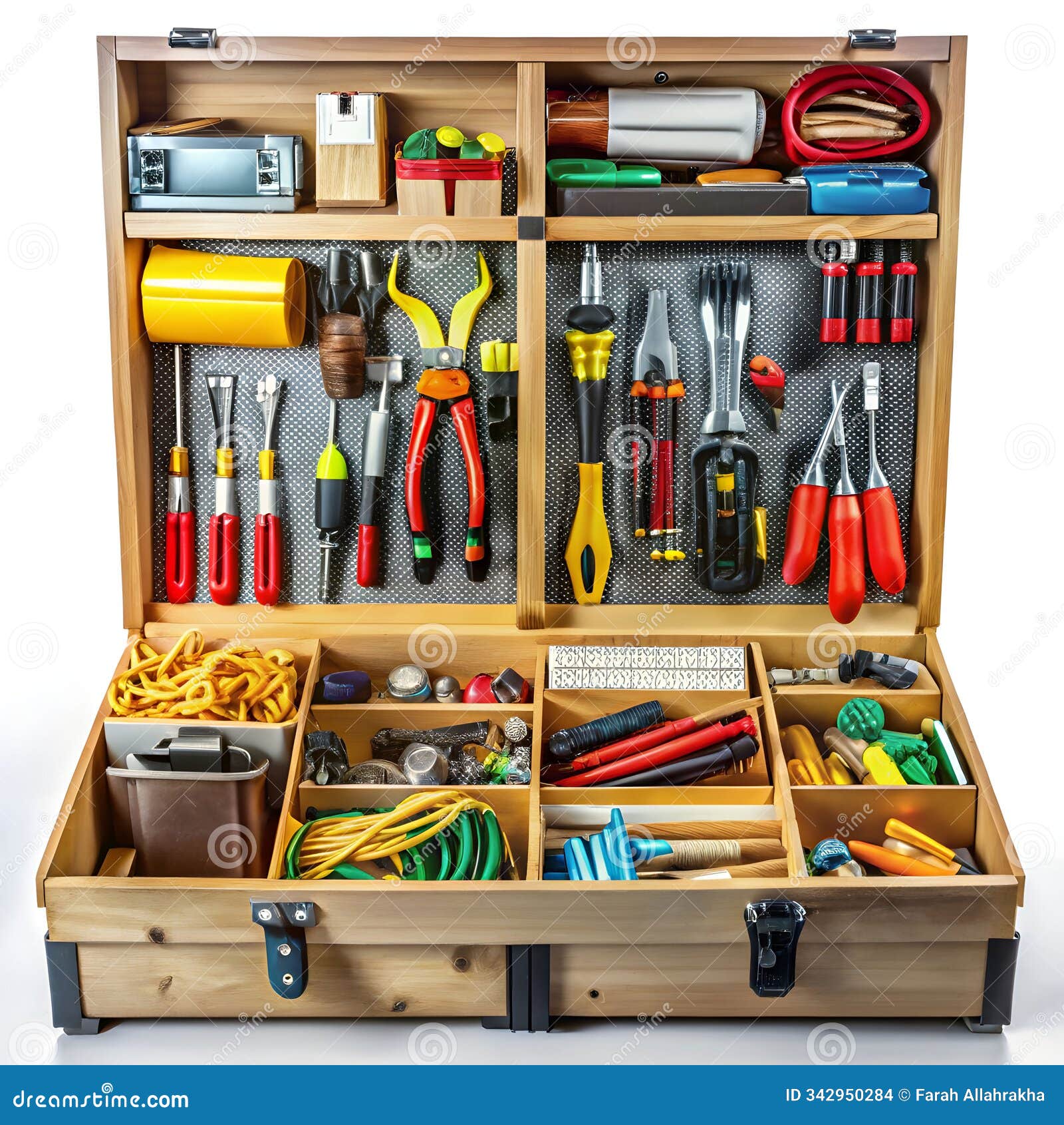 A Beautifully Organized Tool Chest Featuring Labeled Compartments for ...