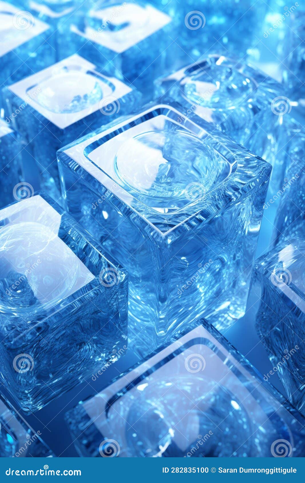 Cryptocurrency Symbols Frozen in Ice Cubes Depicting Volatility of ...