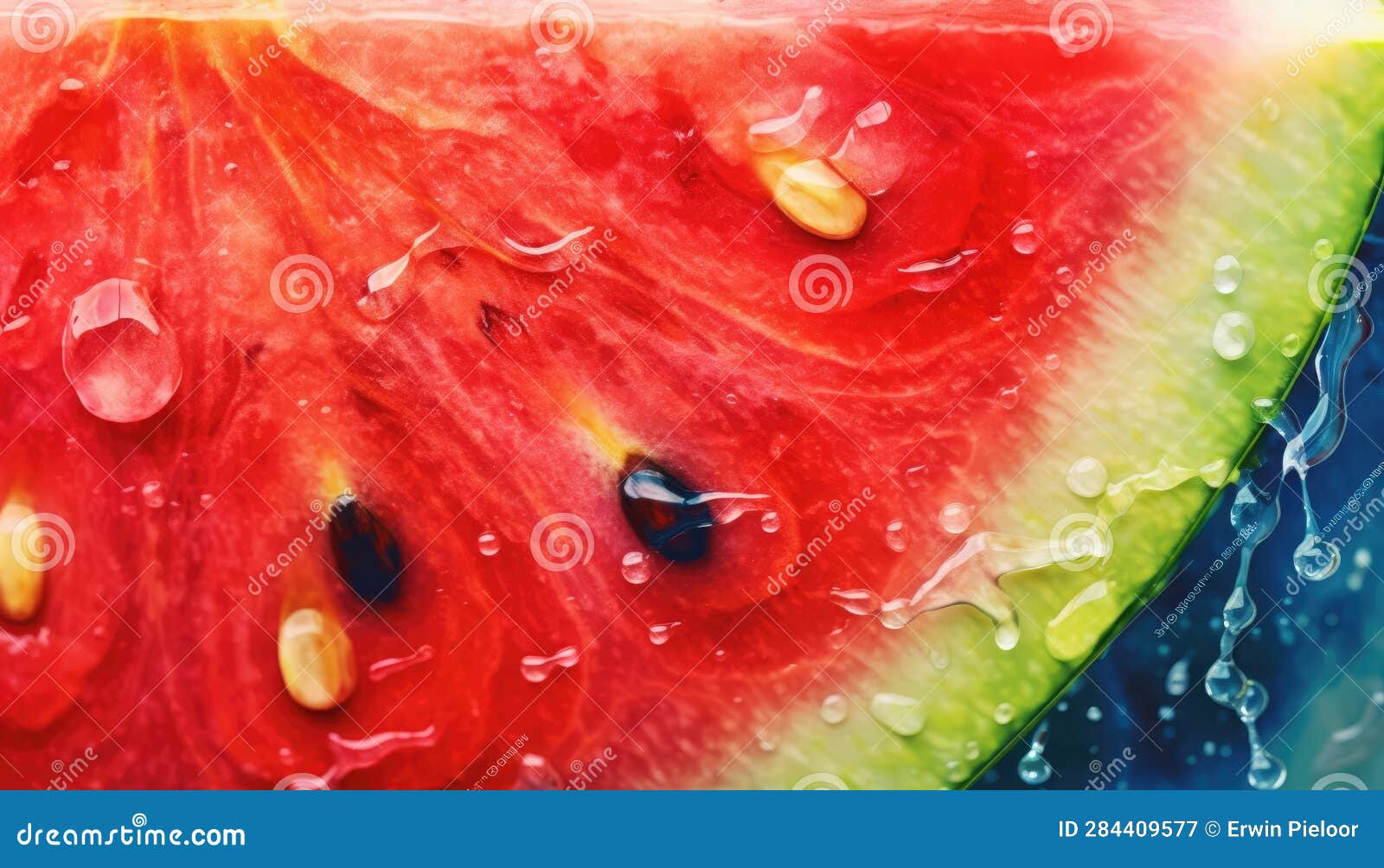 Beautifully Rendered Watercolor Image of a Watermelon Stock ...