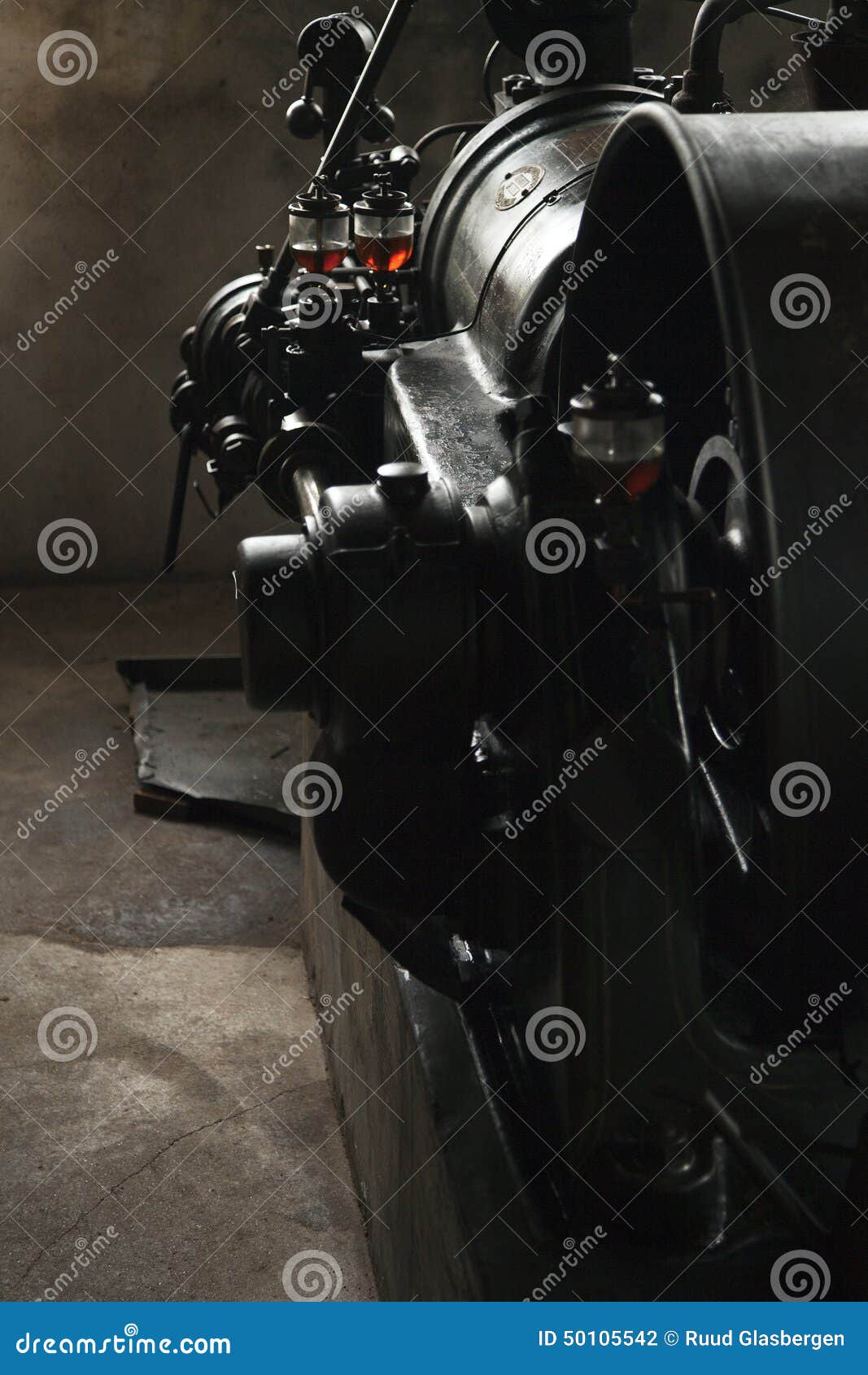 Beautifully Restored Historic Diesel Engine Stock Photo - Image of ...