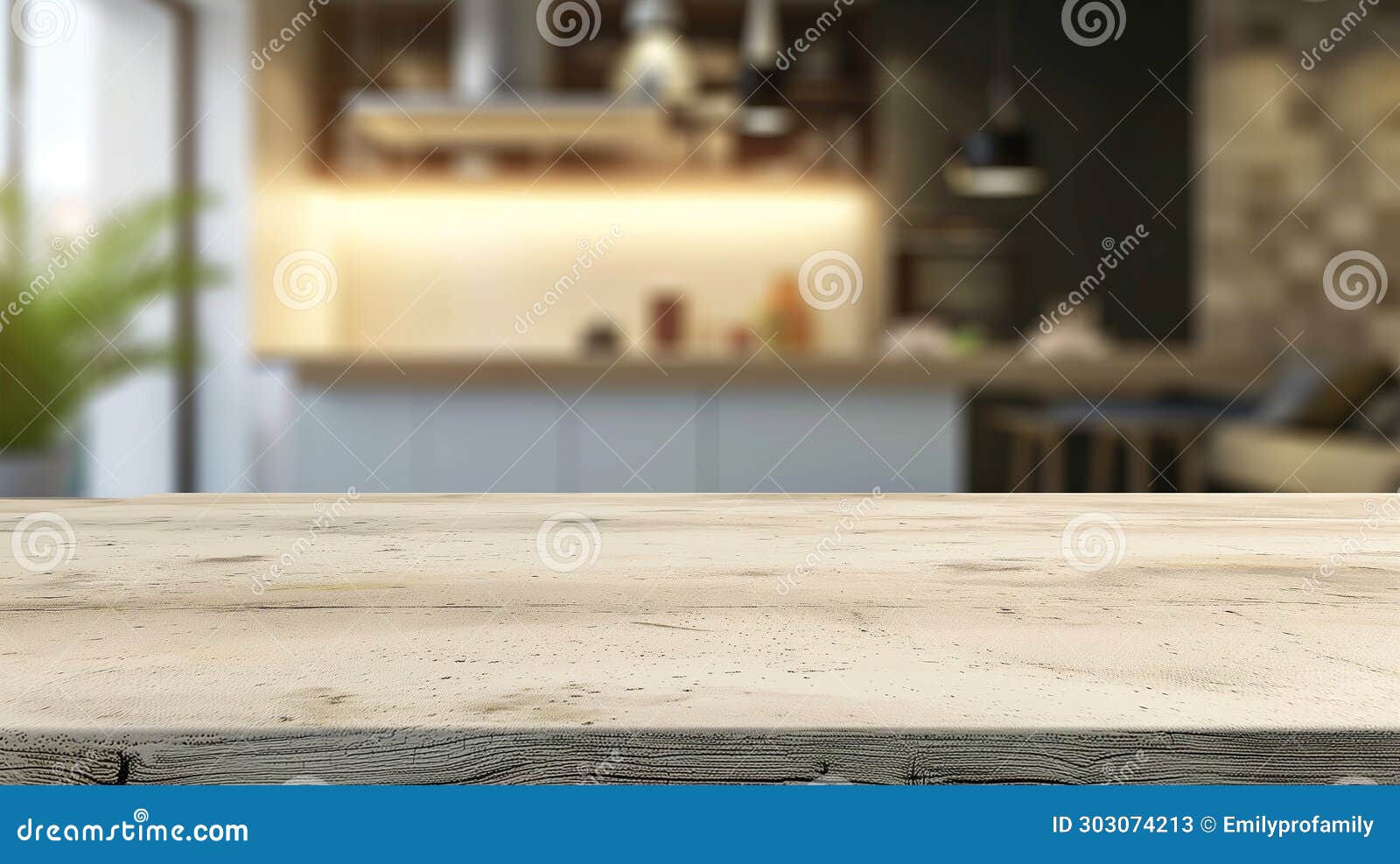 Beautifully Rustic Table Harmonizing with Backdrop of Blurred Dreamy ...