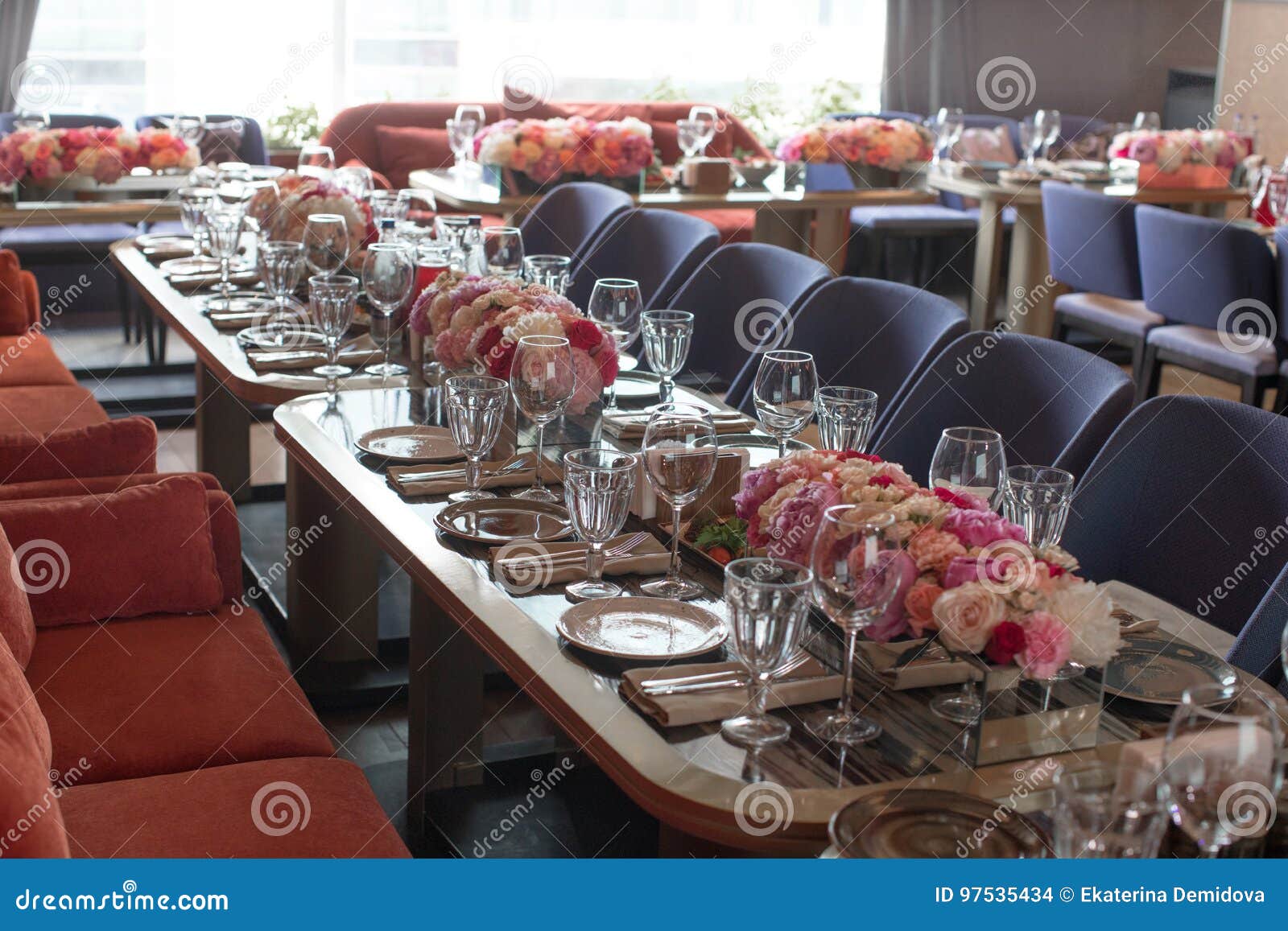 Beautifully Served Table in Restaurant Stock Photo - Image of ...