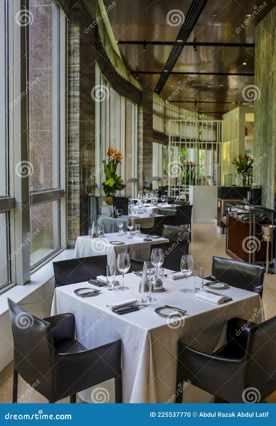 Beautifully Set Dinner Table in a Restaurant Stock Photo - Image of ...