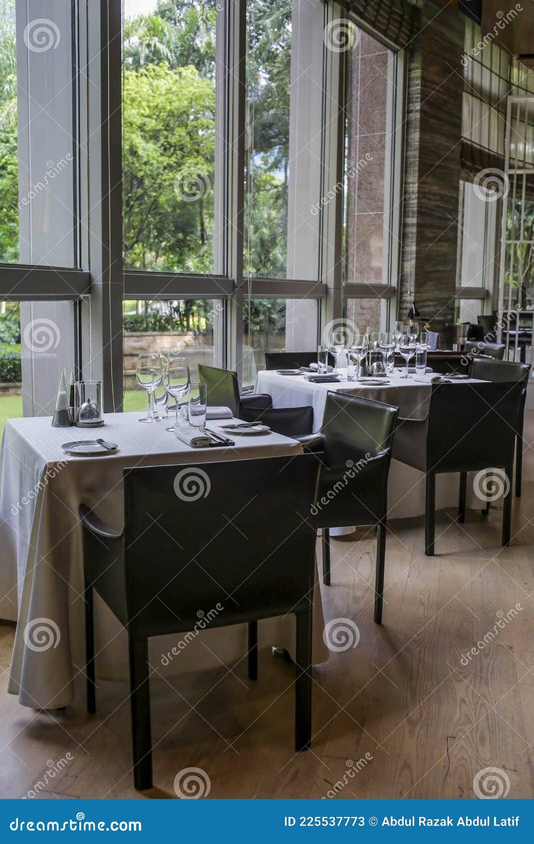 Beautifully Set Dinner Table in a Restaurant Stock Image - Image of ...