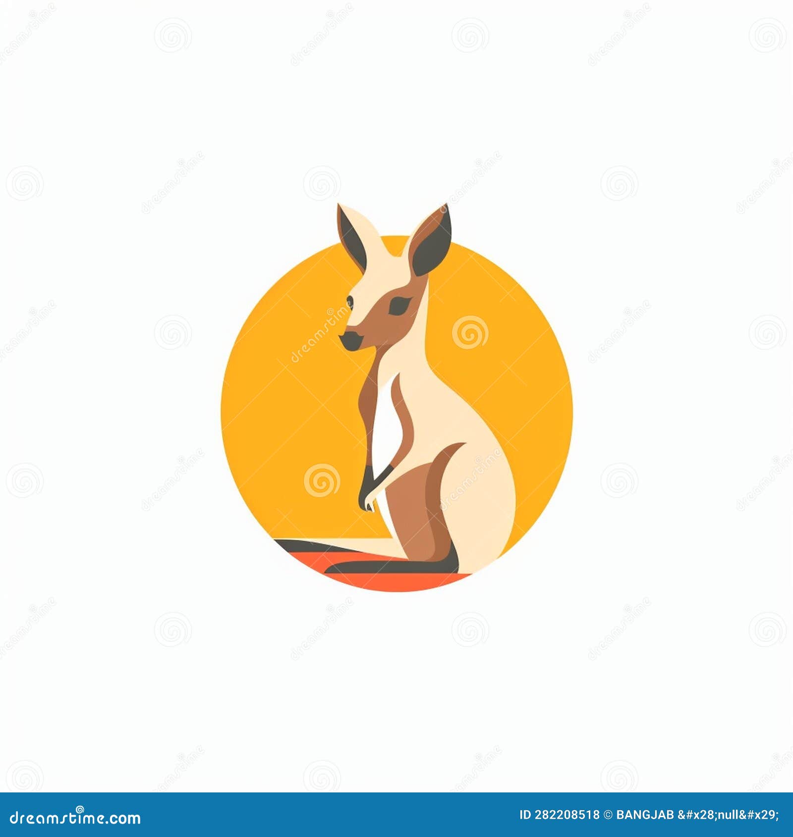 Beautifully Simple Kangaroo Logo Stock Illustration - Illustration of ...
