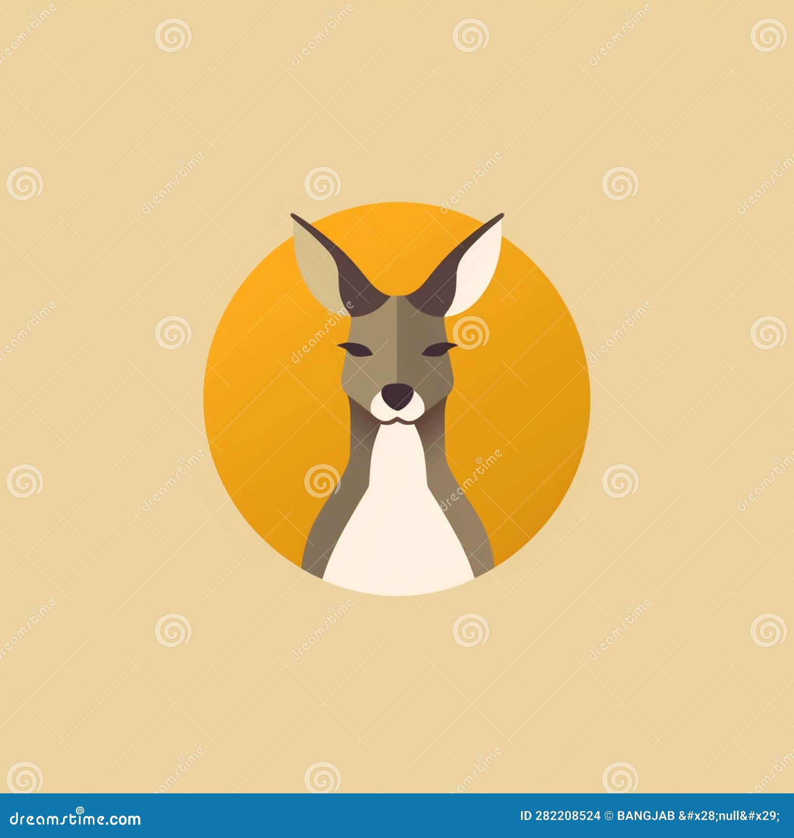 Beautifully Simple Kangaroo Logo Stock Illustration - Illustration of ...