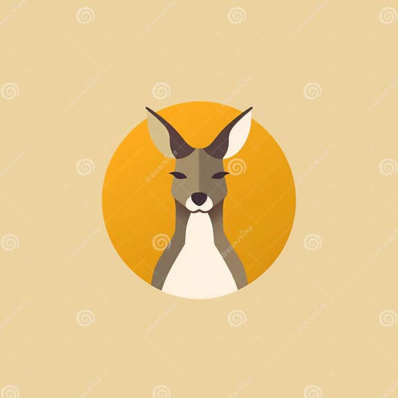 Beautifully Simple Kangaroo Logo Stock Illustration - Illustration of ...