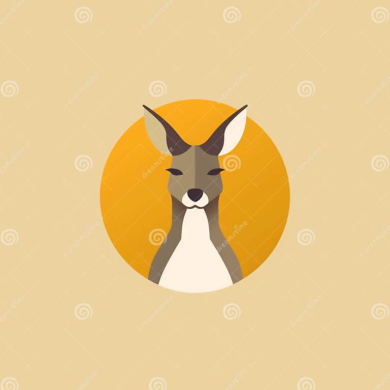 Beautifully Simple Kangaroo Logo Stock Illustration - Illustration of ...