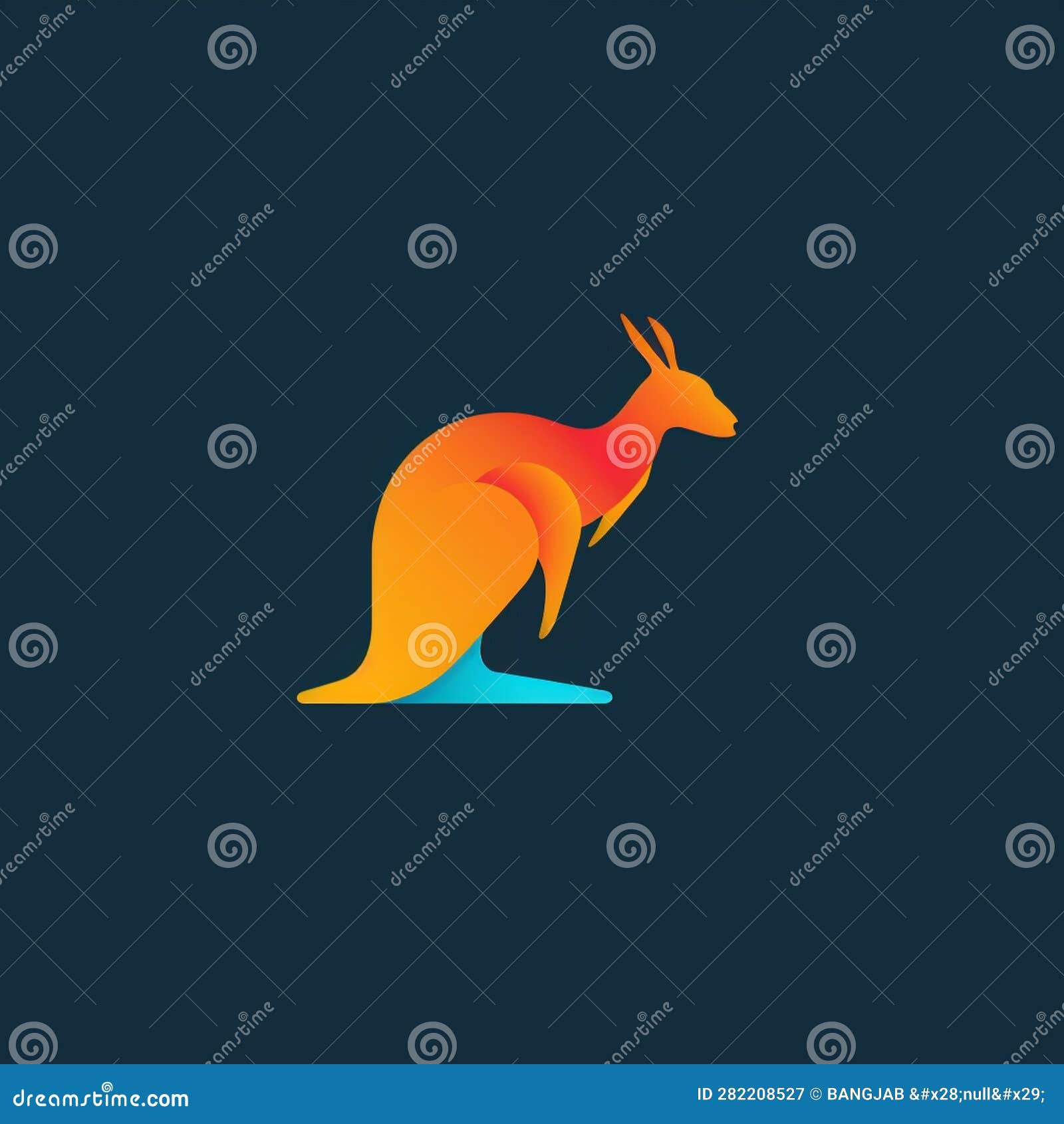 Beautifully Simple Kangaroo Logo Stock Illustration - Illustration of ...