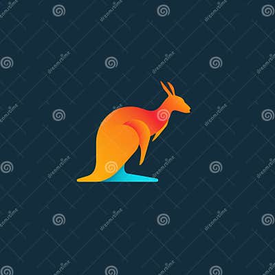 Beautifully Simple Kangaroo Logo Stock Illustration - Illustration of ...