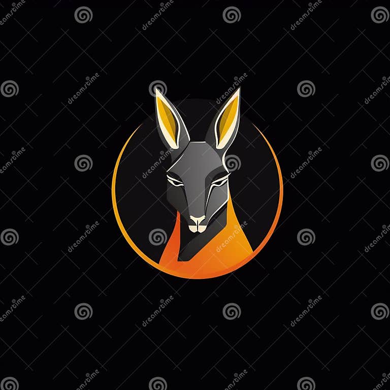 Beautifully Simple Kangaroo Logo Stock Illustration - Illustration of ...
