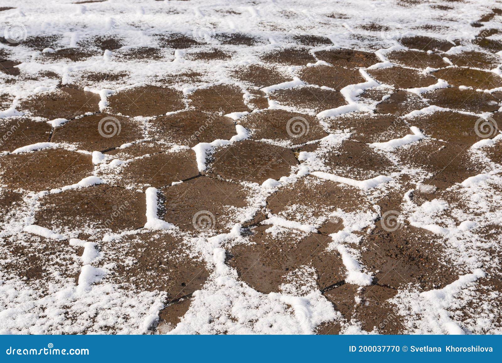 A Beautifully Snow-covered Pavement Around the Perimeter of Each ...